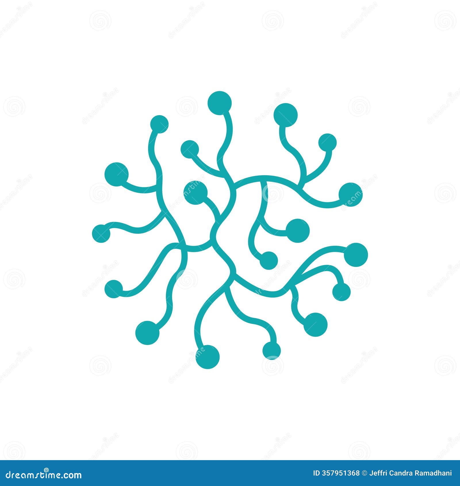Neuron Logo Design Stock Vector. Square Connection Logo Design Template ...