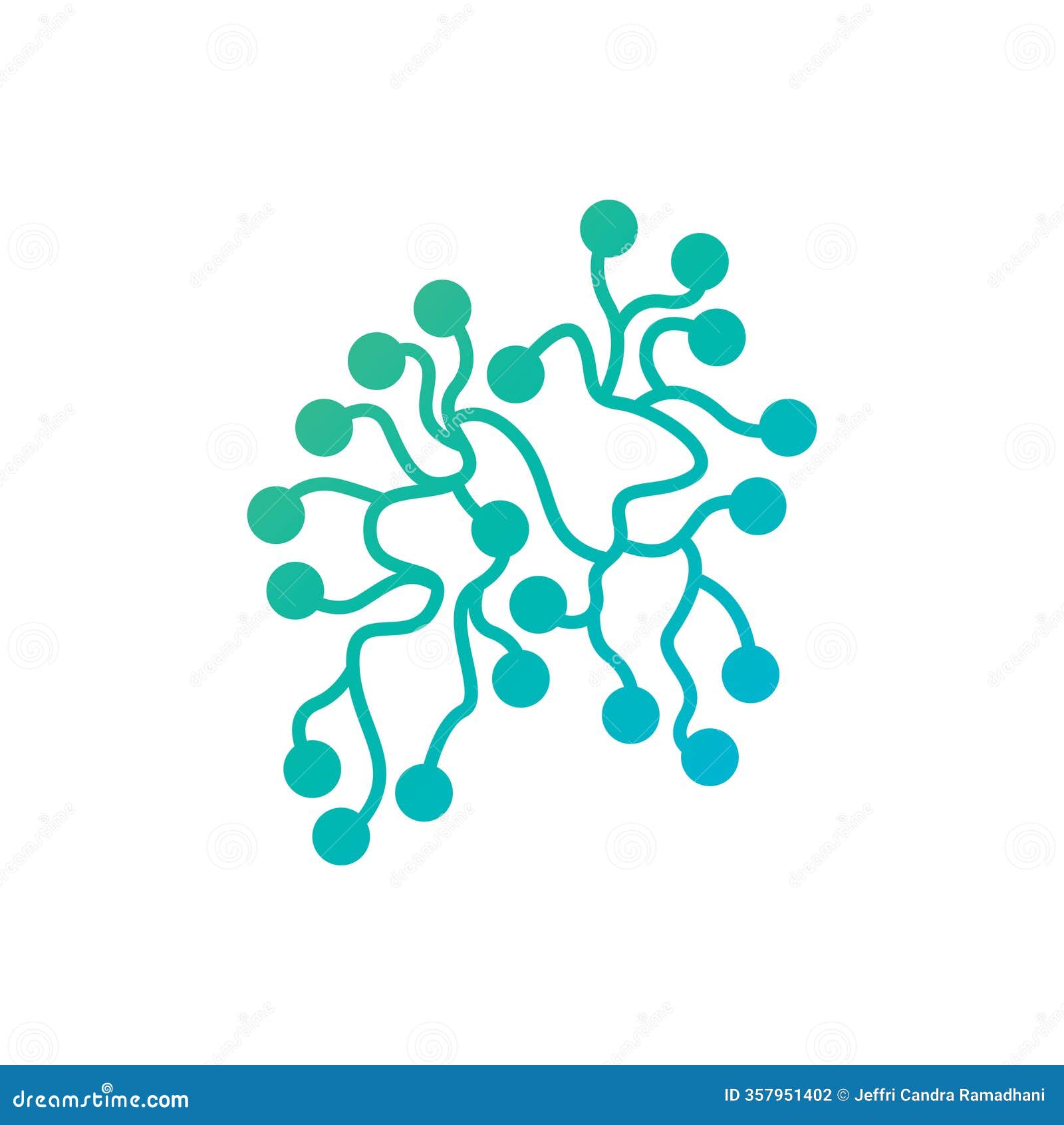 Neuron Logo Design Vector Nerve Cell Illustration Molecular DNA Health ...