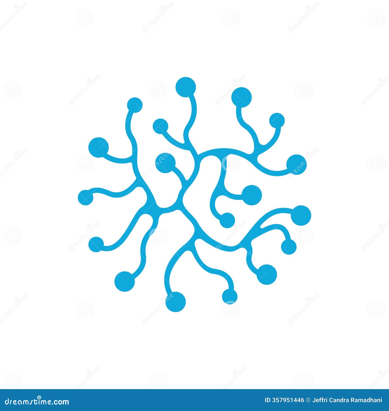 Neuron Logo Design Template Flat Vector Stock Vector - Illustration of ...