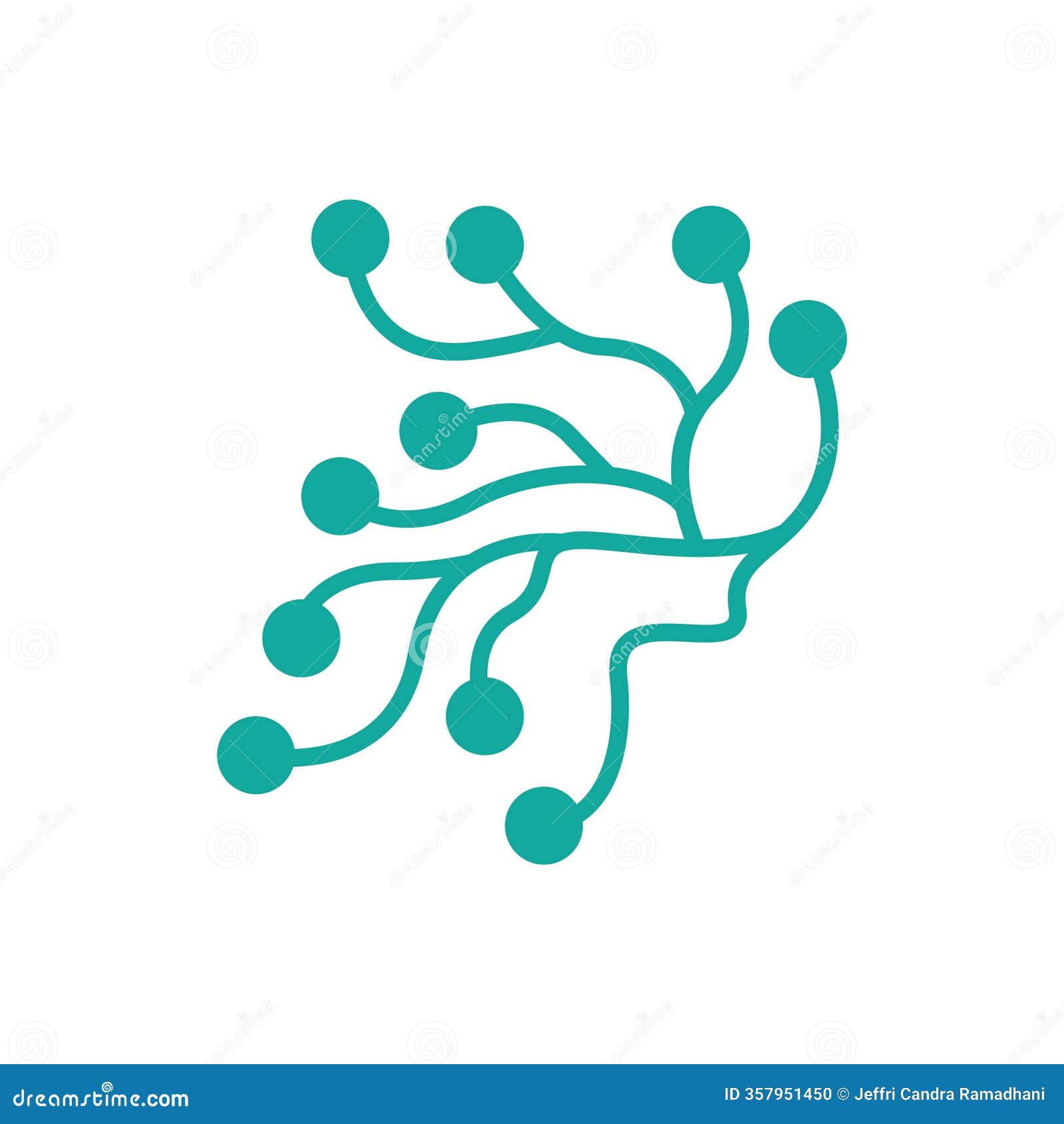 Neuron Logo Design Template Flat Vector Stock Vector - Illustration of ...