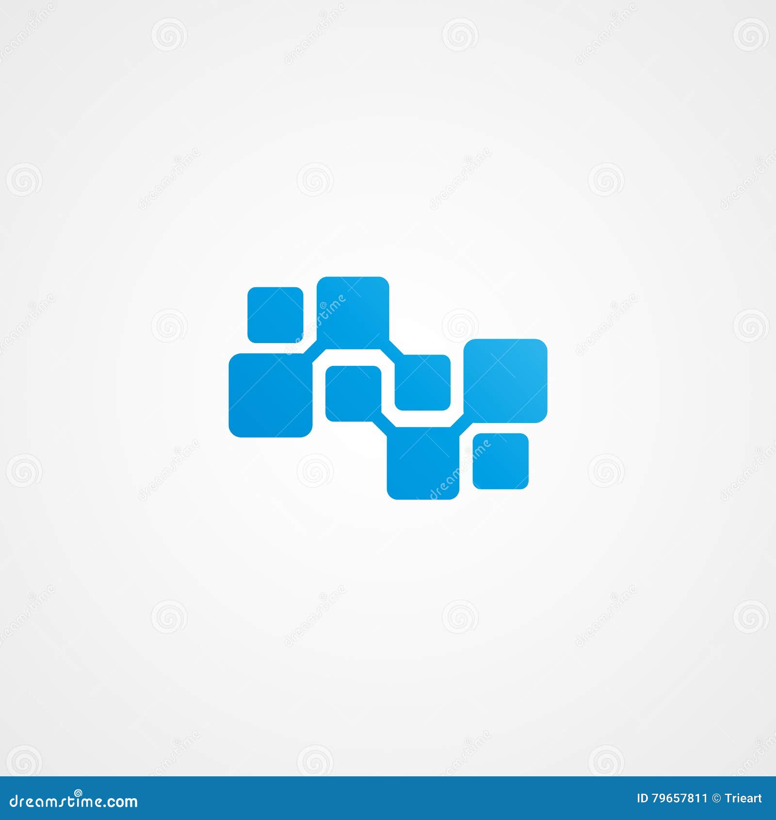 Neuron Logo Design Stock Vector. Square Connection Logo Design Template ...