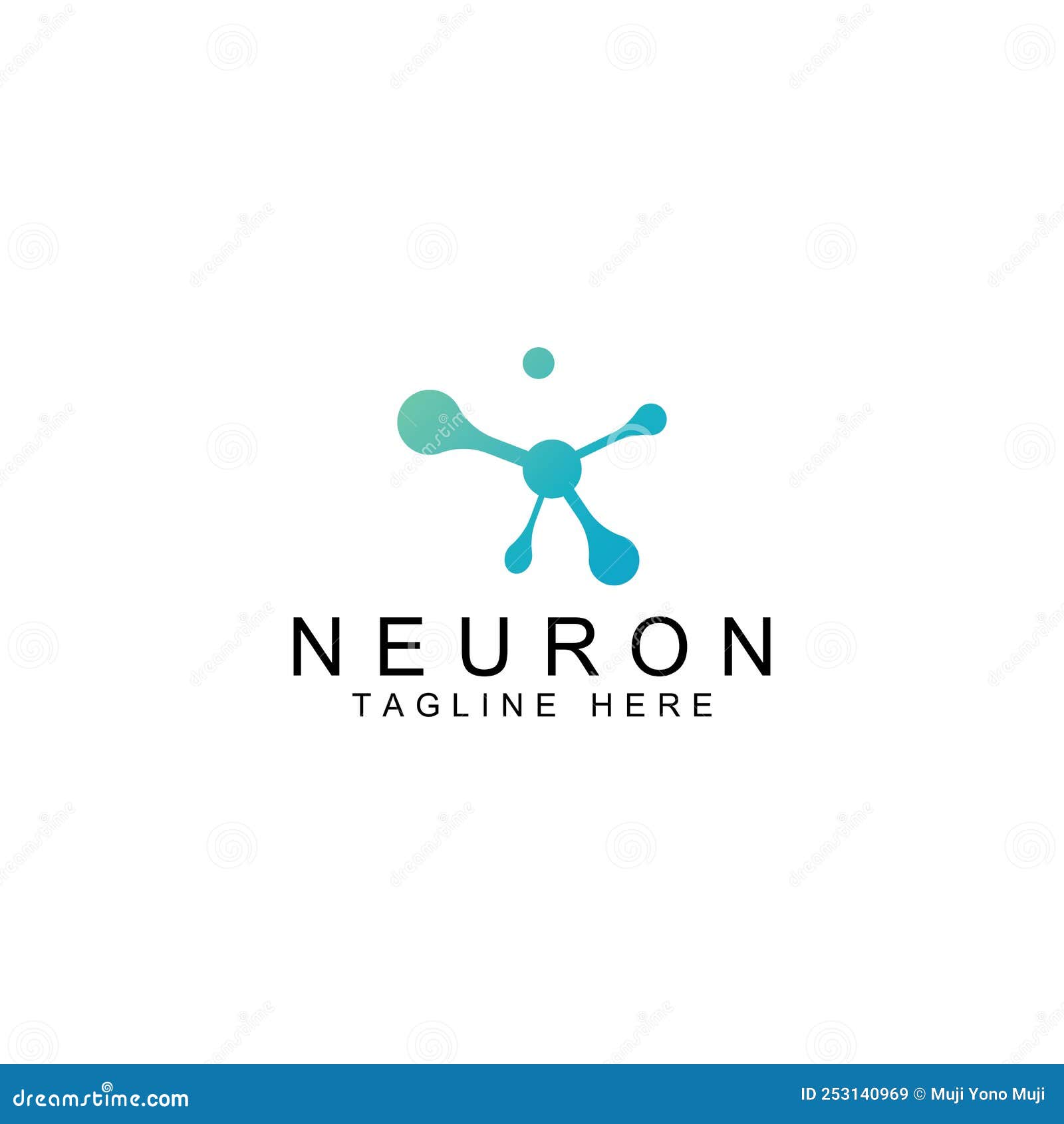 Neuron Logo or Nerve Cell Logo with Concept Vector Illustration ...