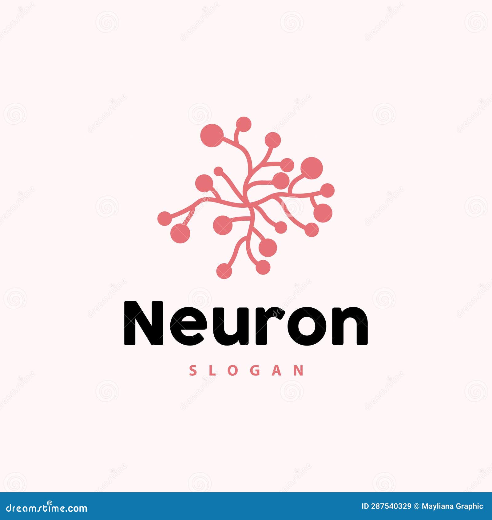 Neuron Logo, Neuron Nerve or Seaweed Vector Abstract Molecule Design ...