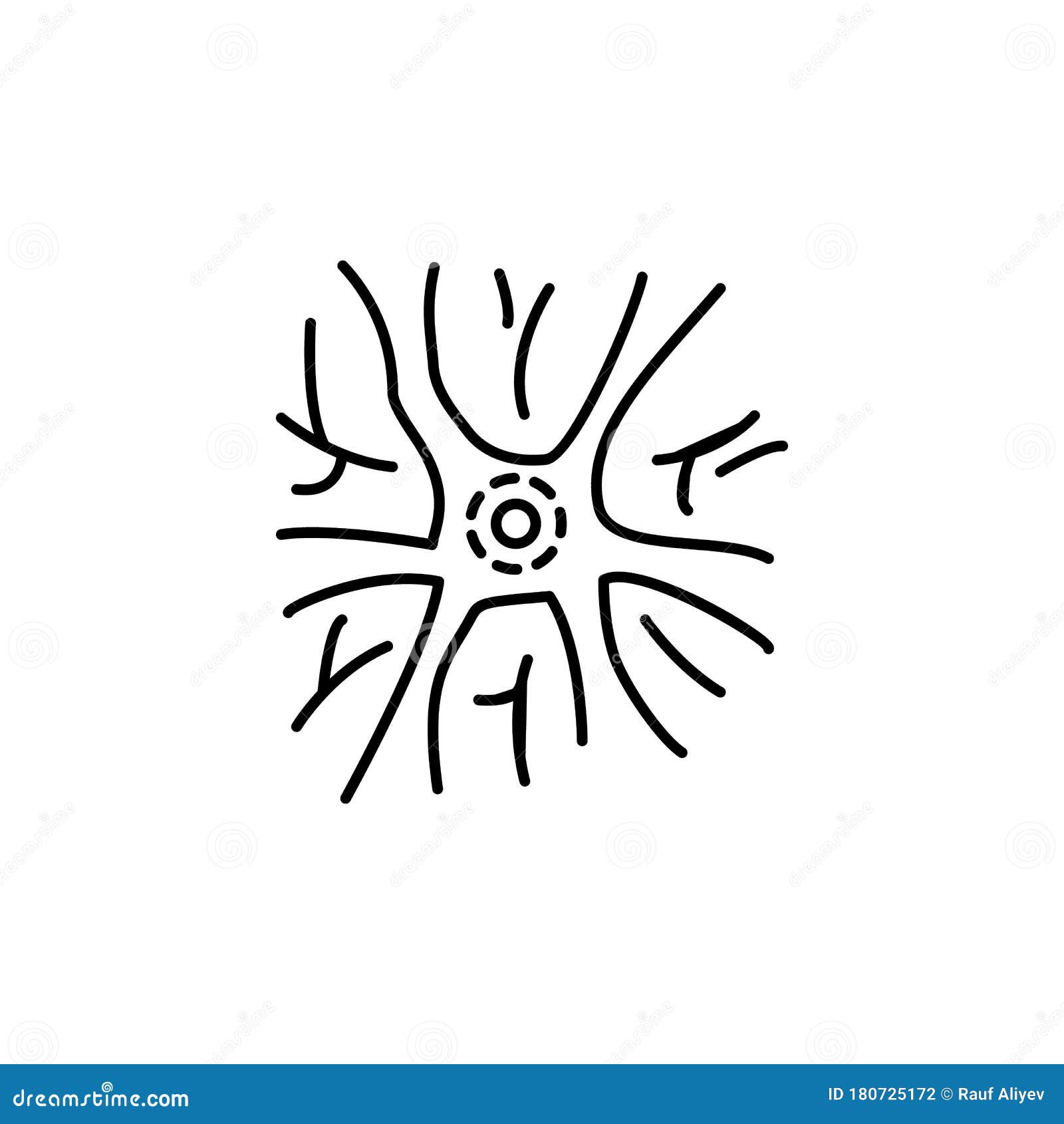 Neuron, Nerve, Cell Icon. Simple Line, Outline Vector Elements of ...