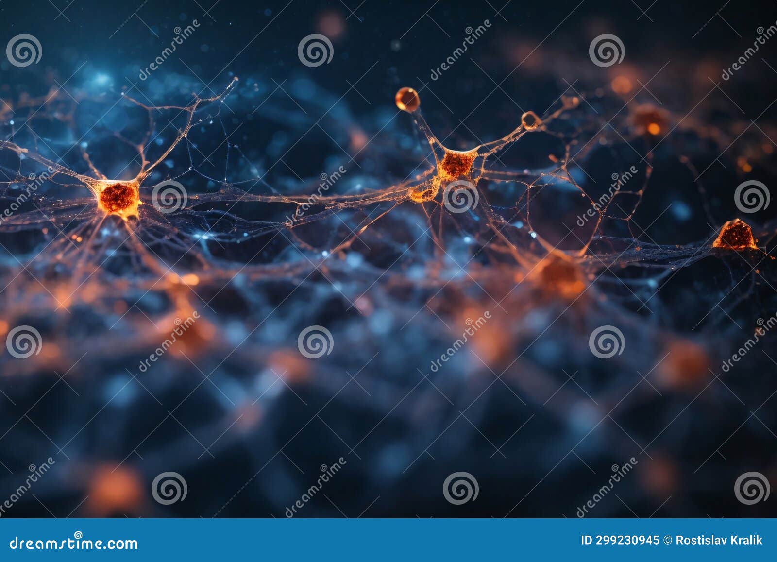 A Neuron Net Inside of Brain Stock Illustration - Illustration of petal ...