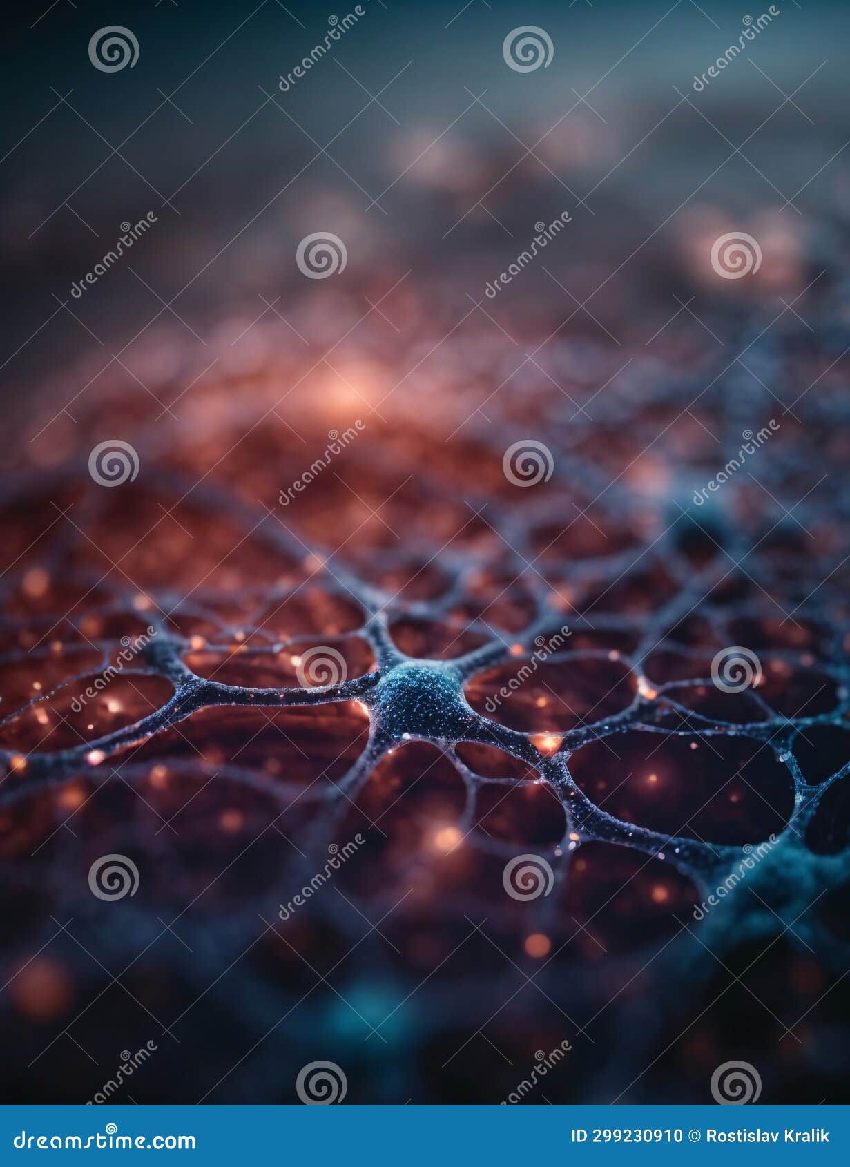 A Neuron Net Inside of Brain Stock Illustration - Illustration of lines ...