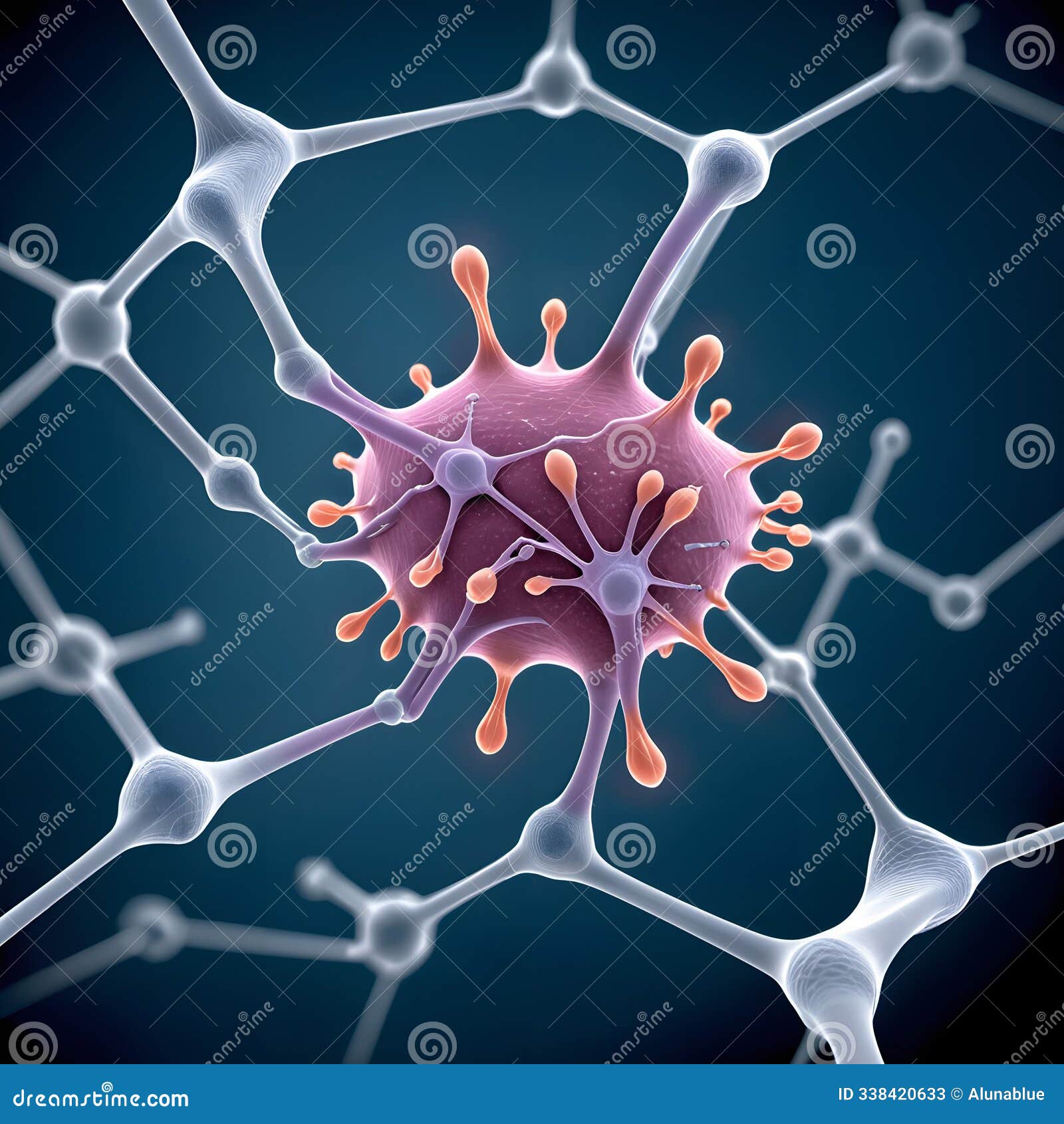 Neuron Network Abstract Visualization Stock Image - Image of medical, neurology: 338420633