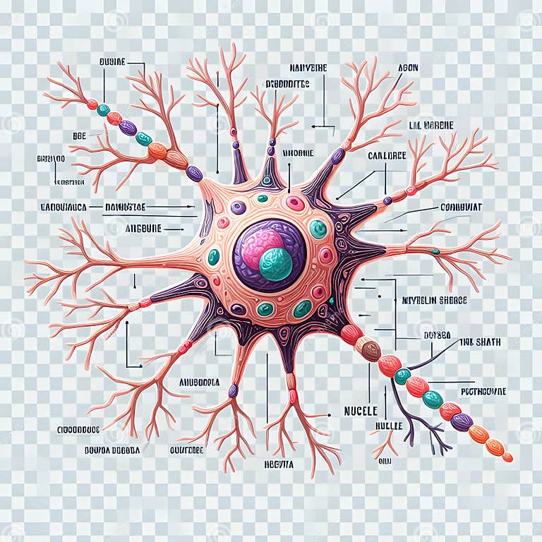 Neuron Network Example Diagram Illustration Stock Illustration ...