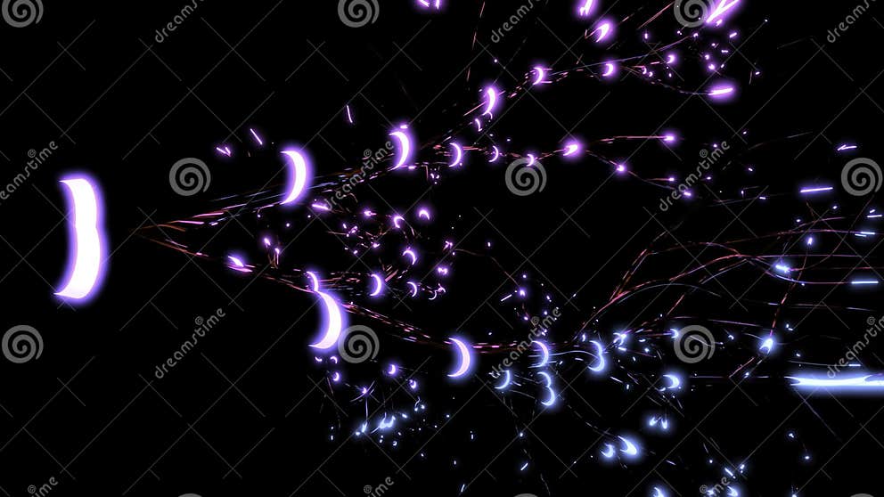 Neuron Network, Synapses Animation. Design. Neurons Inside the Human ...