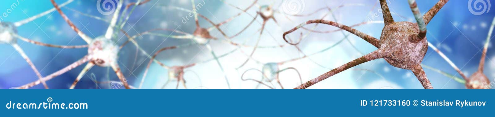 Neuron. Node And Node Connector In The Brain Networks Stock ...