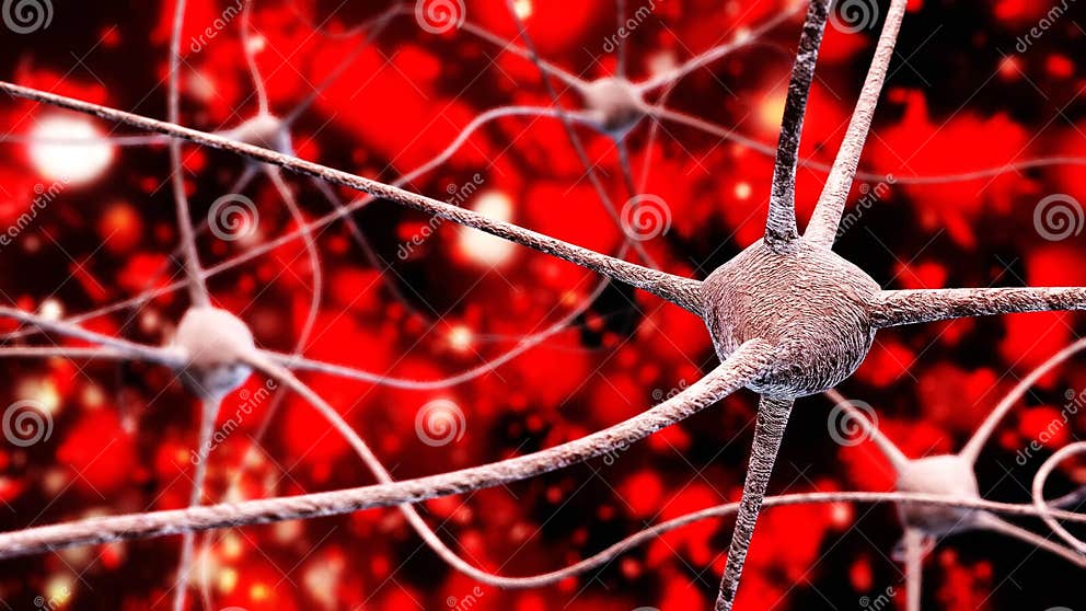 Neuron, Neural Network, Nerve Node, Stock Illustration - Illustration ...