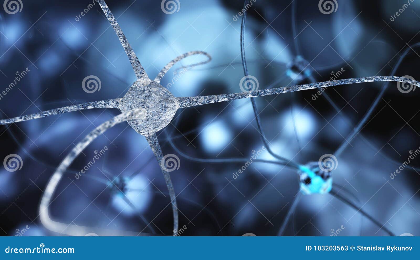Neuron, Neural Network, Nerve Node, Stock Illustration - Illustration ...
