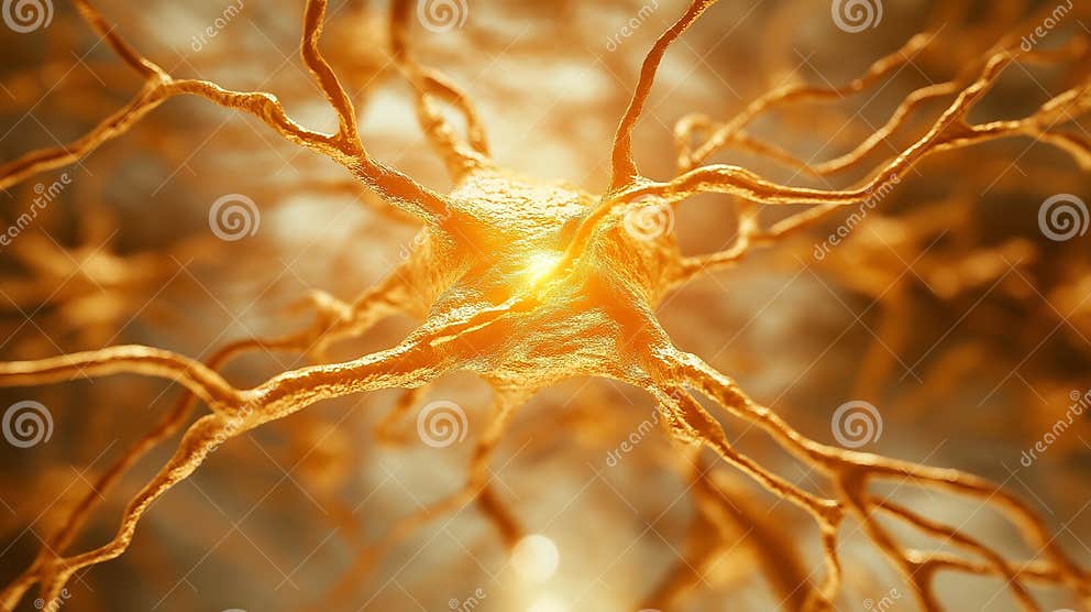 Neuron, Revealing Its Complex Network Stock Photo - Image of biological ...