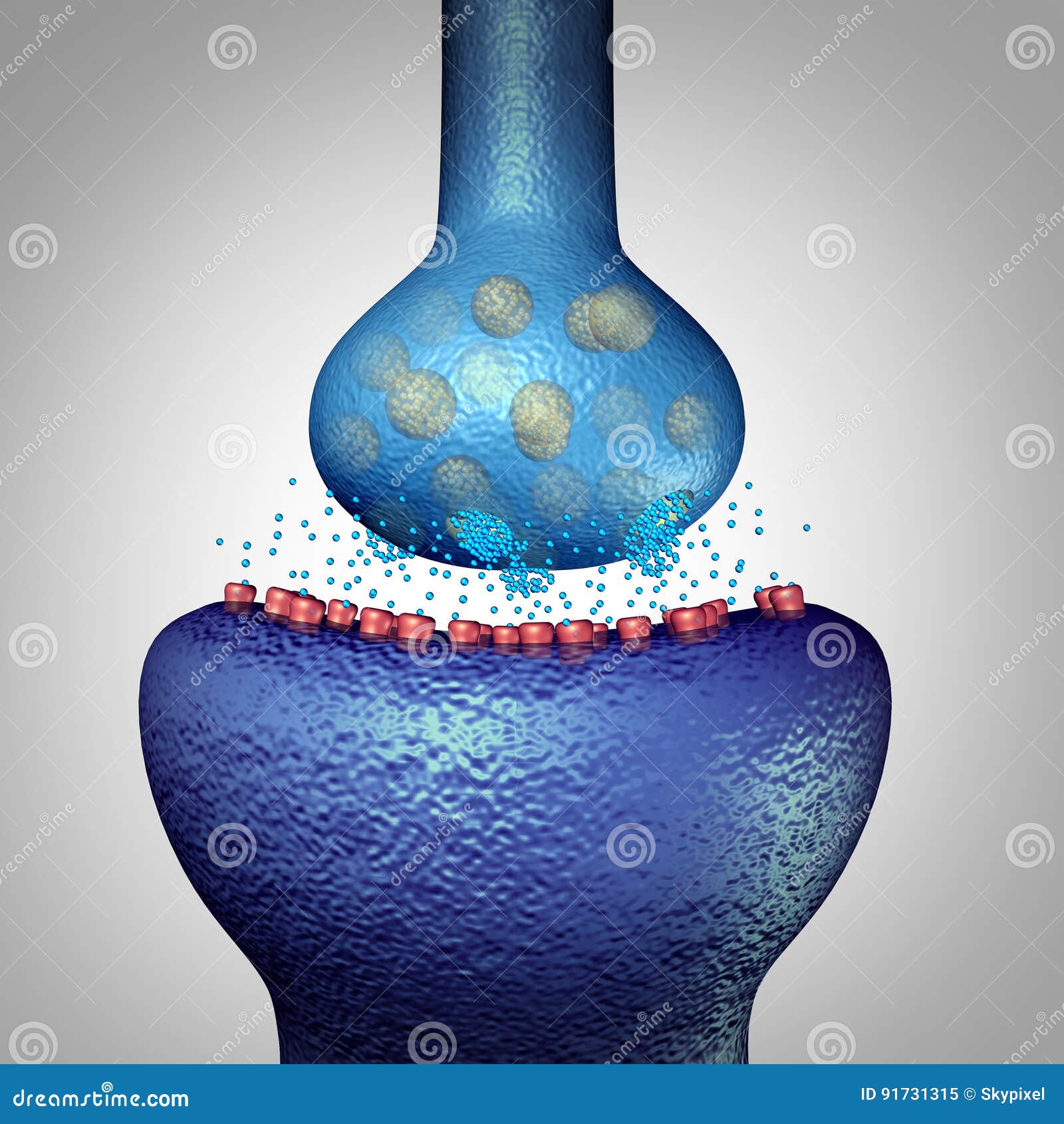 Neuron Synapse Concept stock illustration. Illustration of cognitive ...