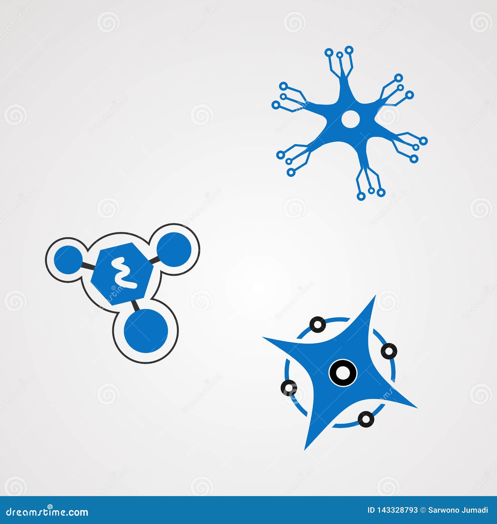 Neuron Techno Logo Vector, Icon, Element, and Template for Company ...