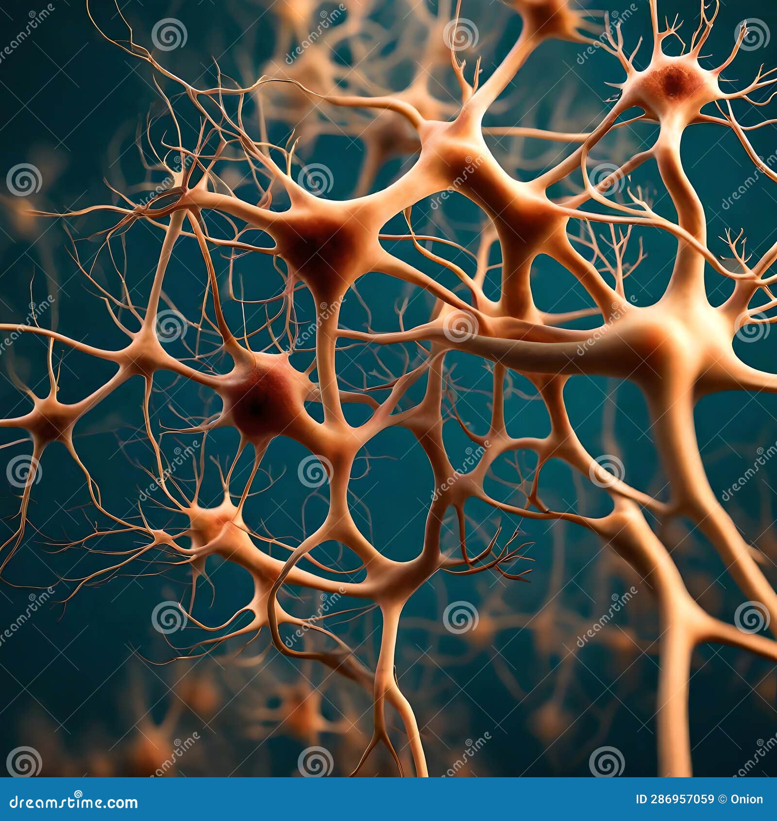 Neuron Transmission - Ai Generated Image Stock Illustration ...