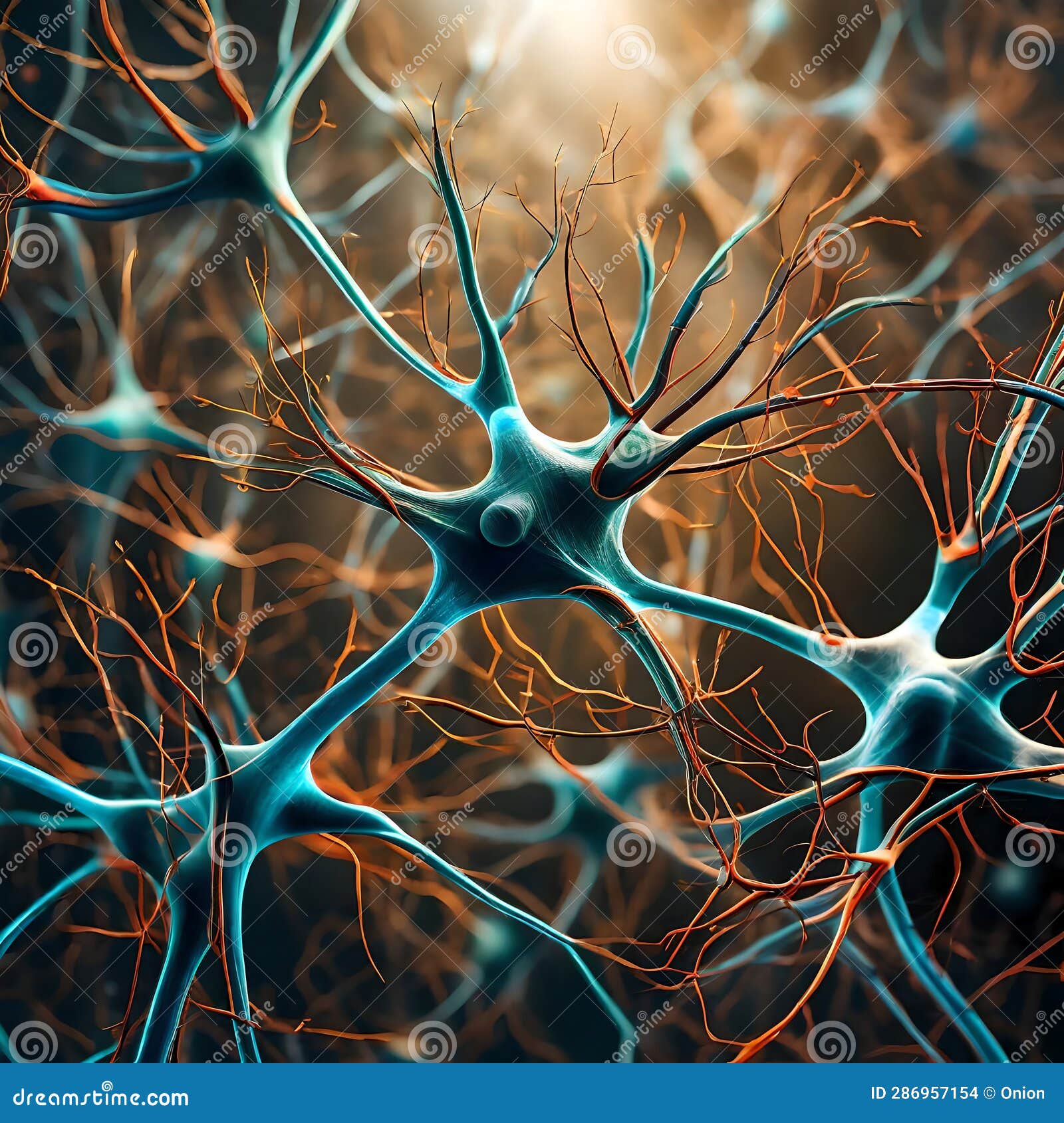 Neuron Transmission - Ai Generated Image Stock Illustration ...