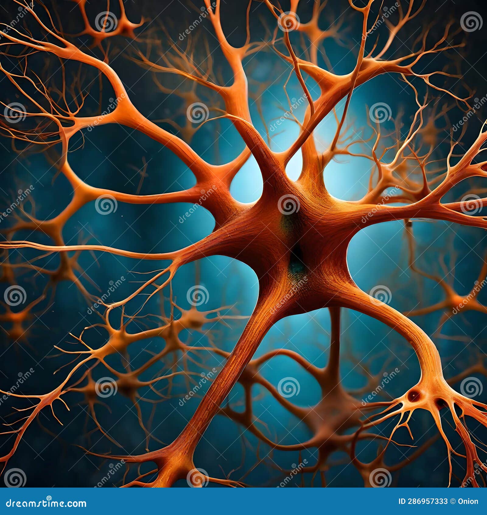 Neuron Transmission - Ai Generated Image Stock Illustration ...