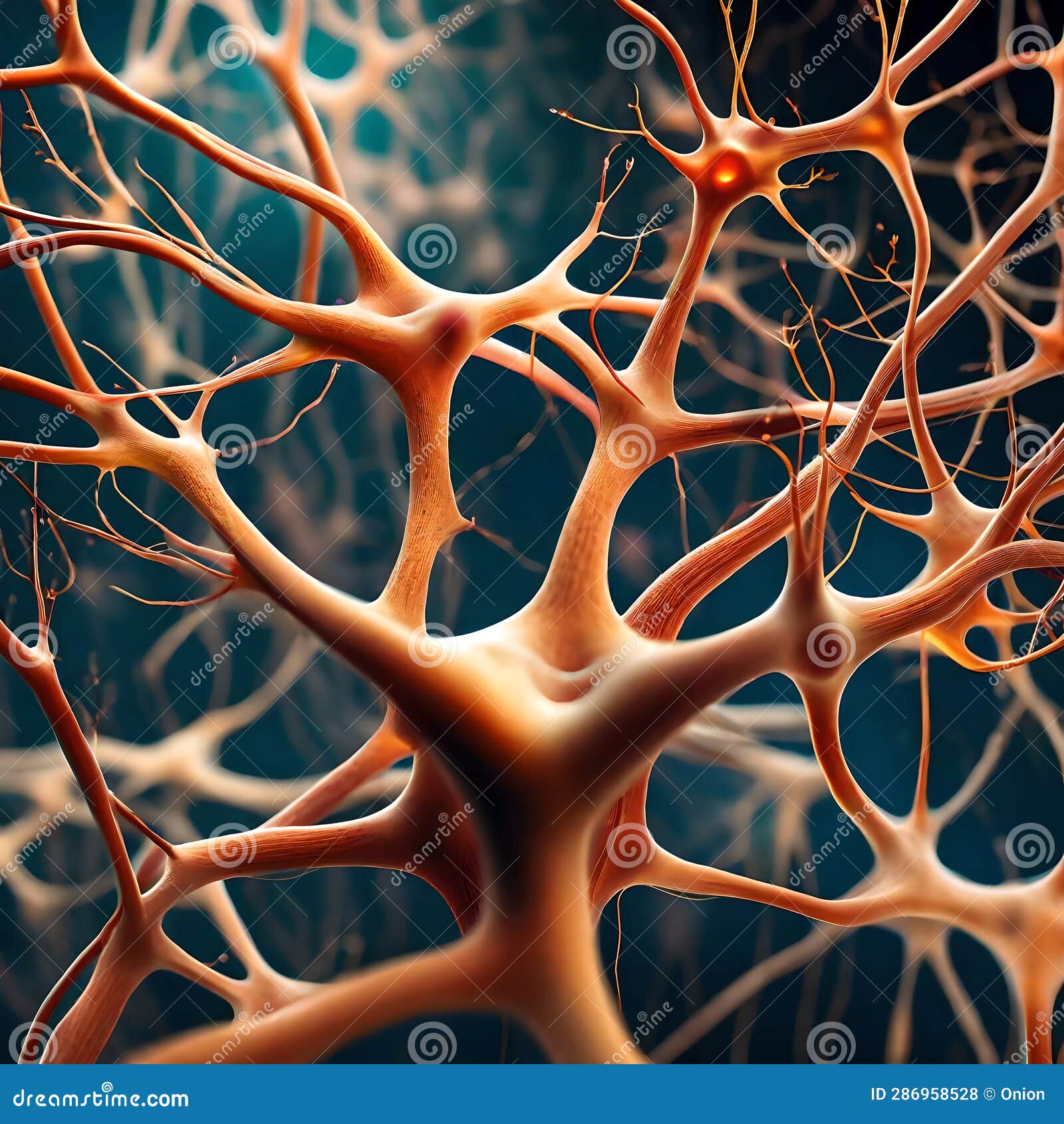 Neuron Transmission - Ai Generated Image Stock Illustration ...