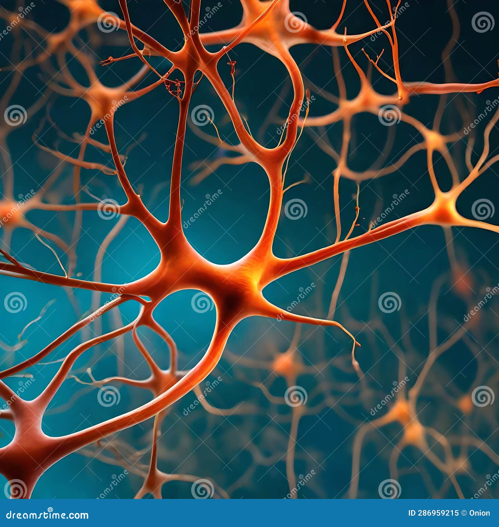 Neuron Transmission - Ai Generated Image Stock Illustration ...