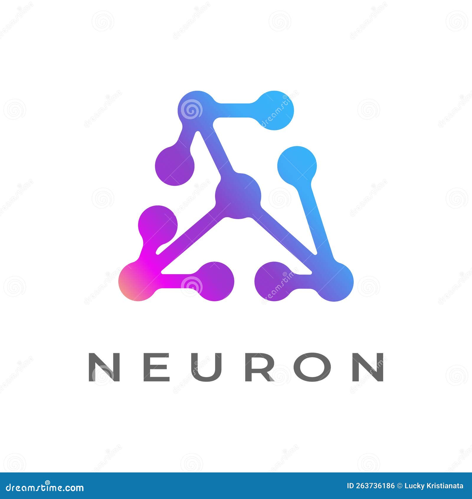 Neuron Vector Logo Forming Letter A Typography . Triangle Neurons ...