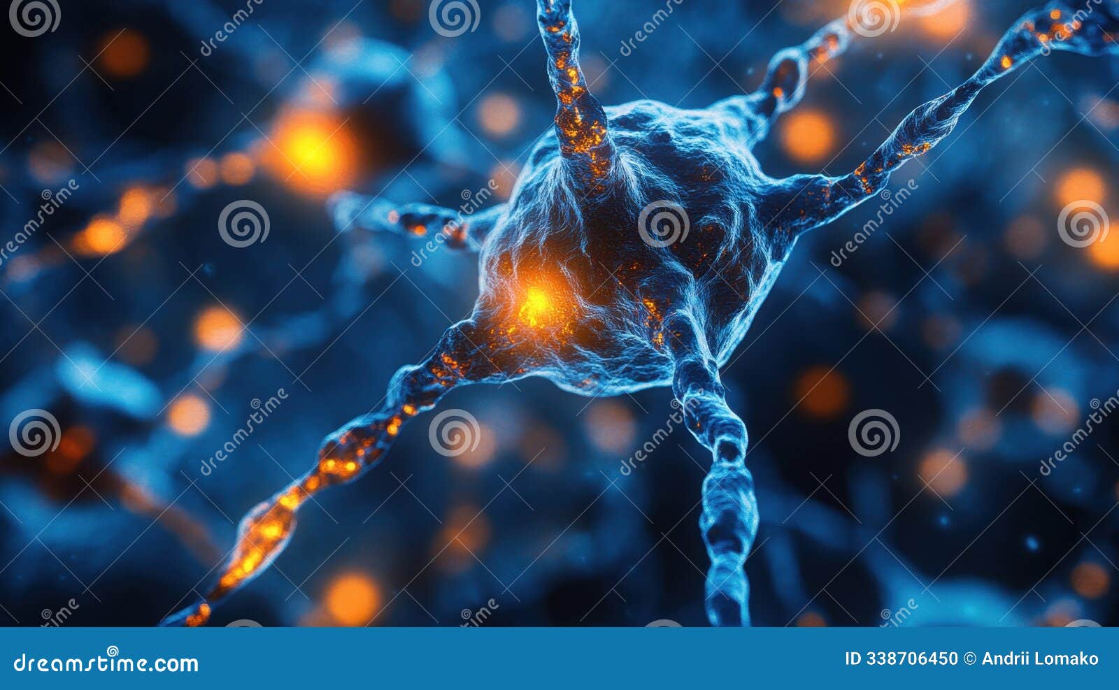 Neuron Visualization in a Neural Network Stock Photo - Image of ...