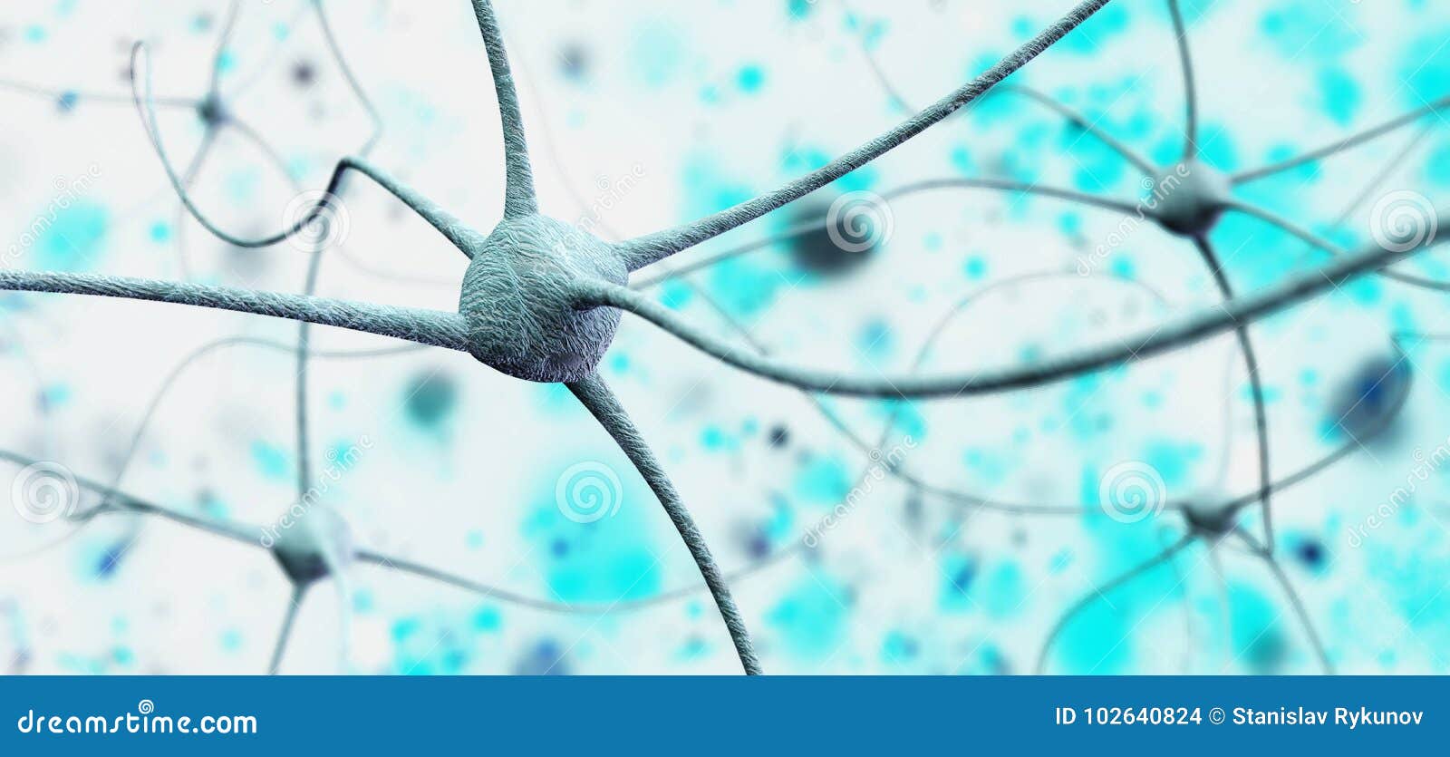 Neurona, Red Neuronal, Nodo Del Nervio, Stock de ilustración ...