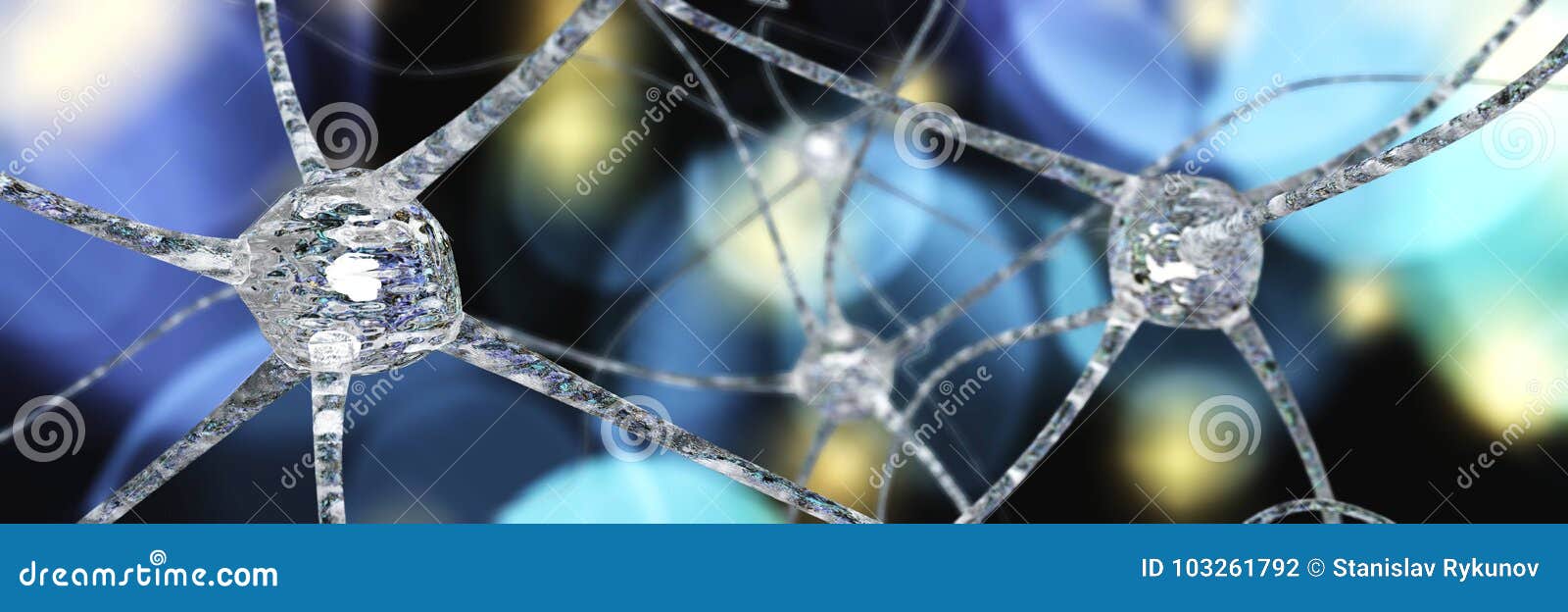 Neurona, Red Neuronal, Nodo Del Nervio, Stock de ilustración ...