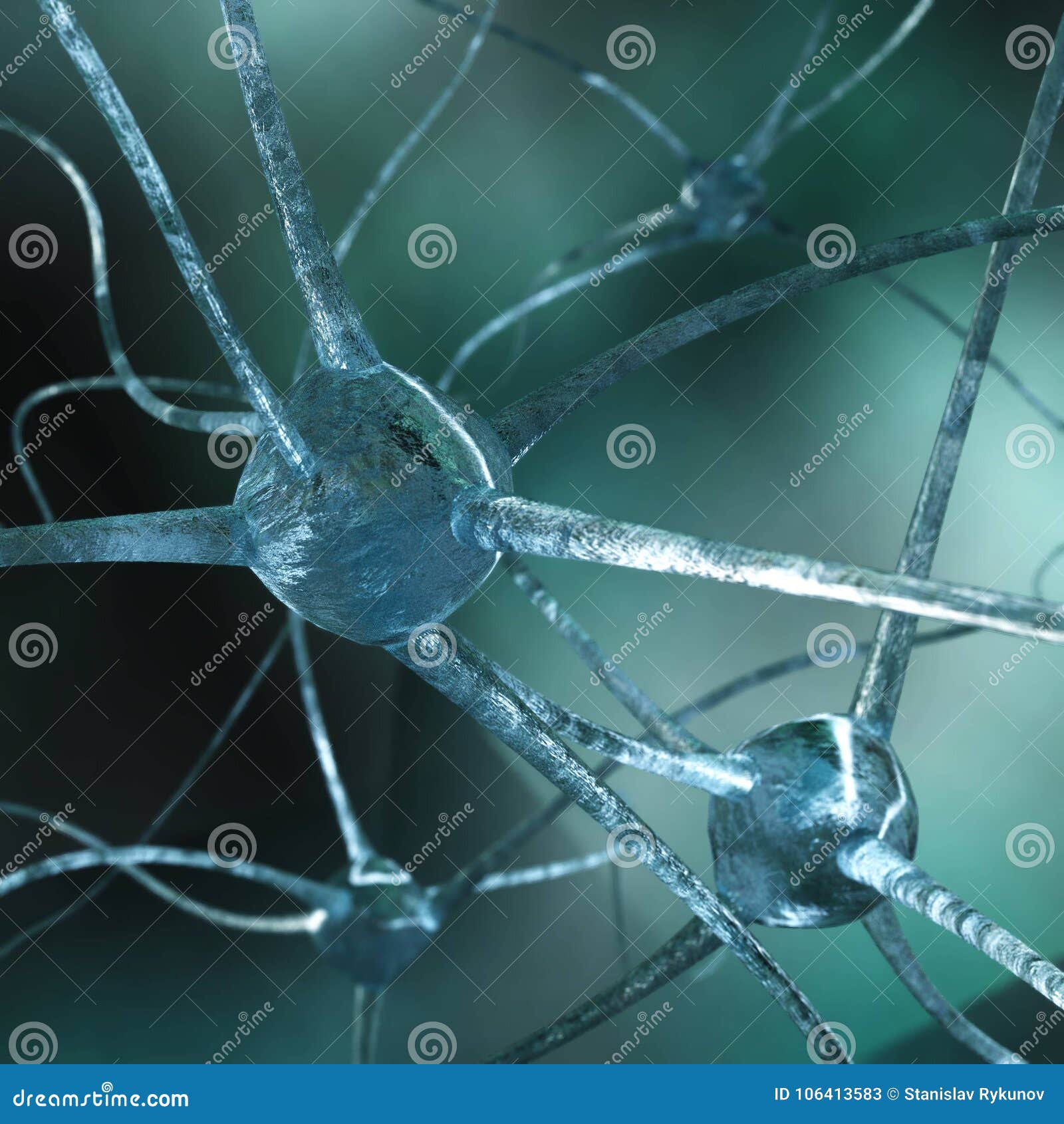 Neurona, Red Neuronal, Nodo Del Nervio, Stock de ilustración ...