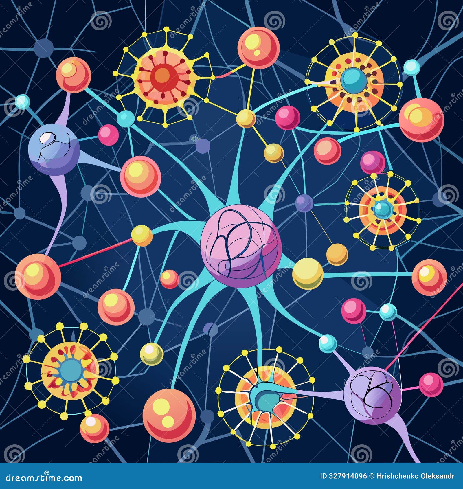 Neuronal Cells In The Brain Create Connections Royalty-Free Stock Image ...