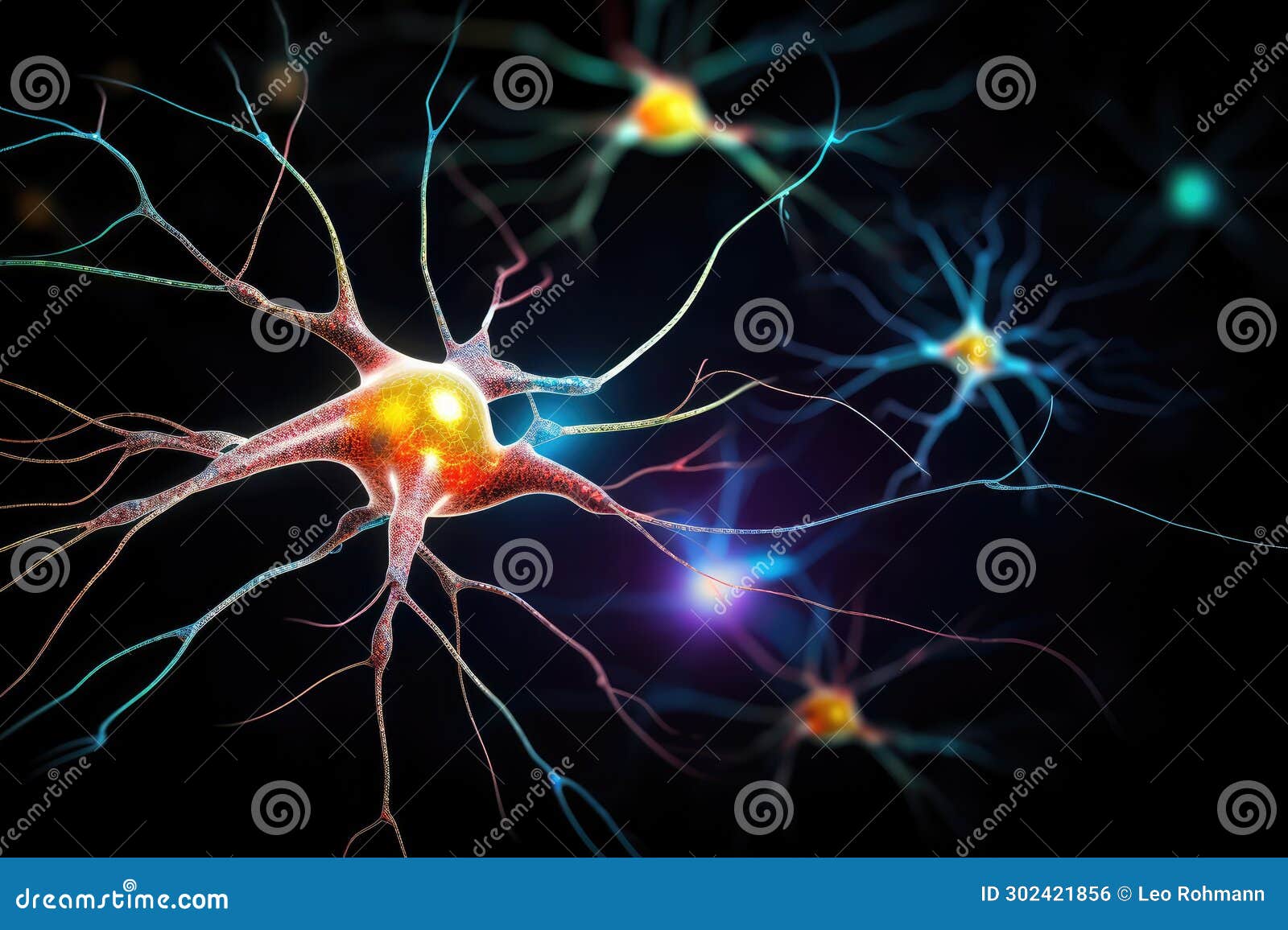 Neuronal Learning, 3d Neurons, Neural Brain Cognitive Abilities ...