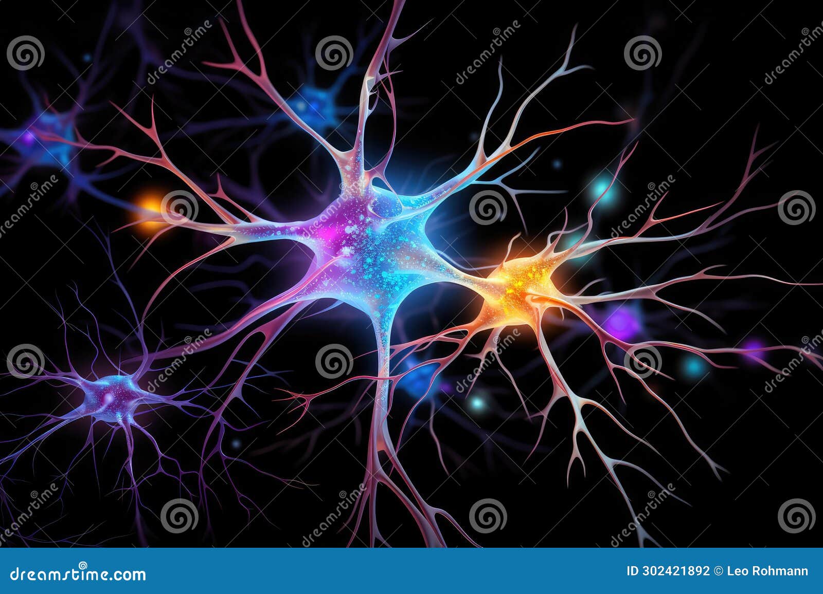 Neuronal Learning, 3d Neurons, Neural Brain Cognitive Abilities ...