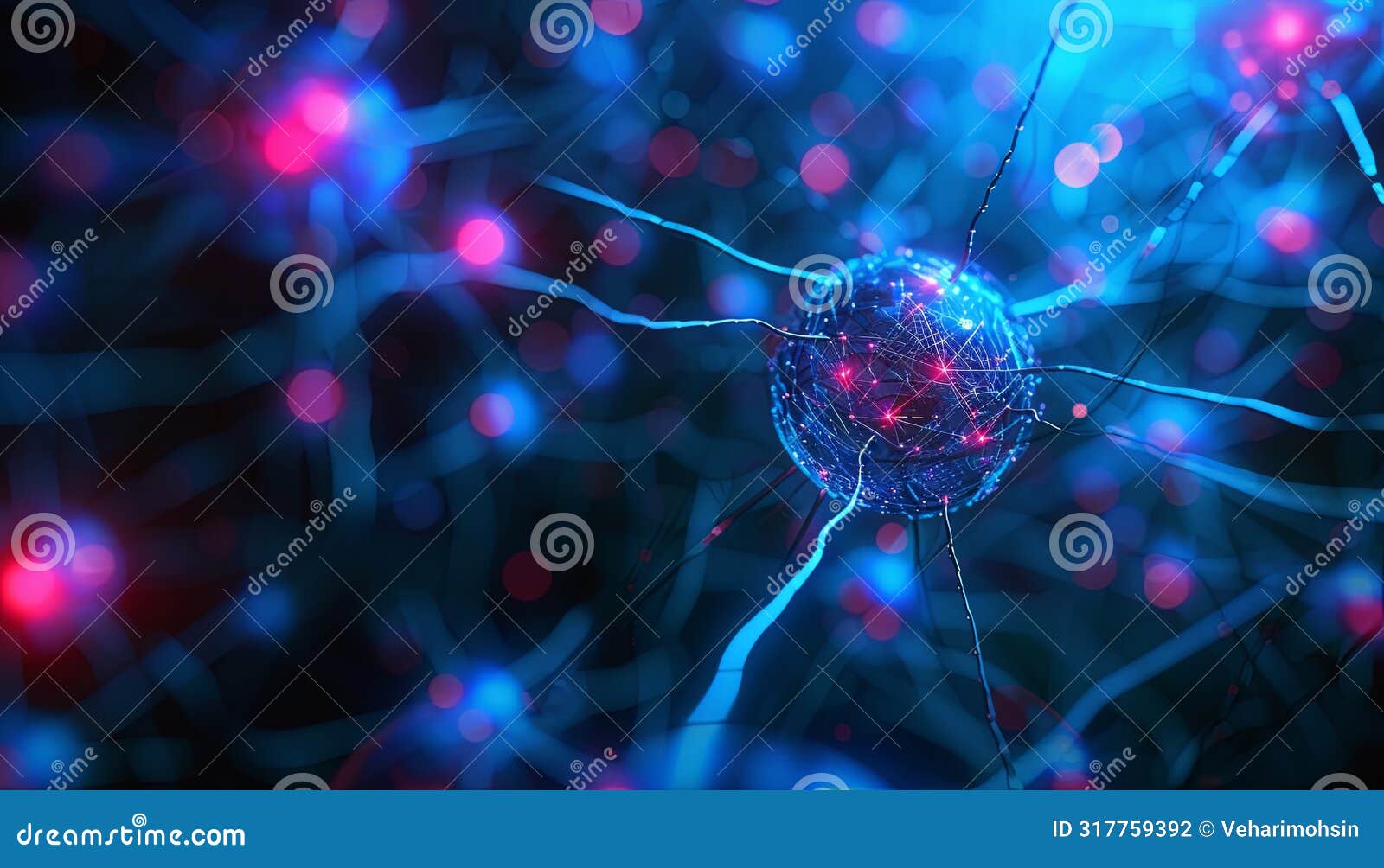 Neuronal Link Futuristic Technology Network Web Electronic Innovation ...