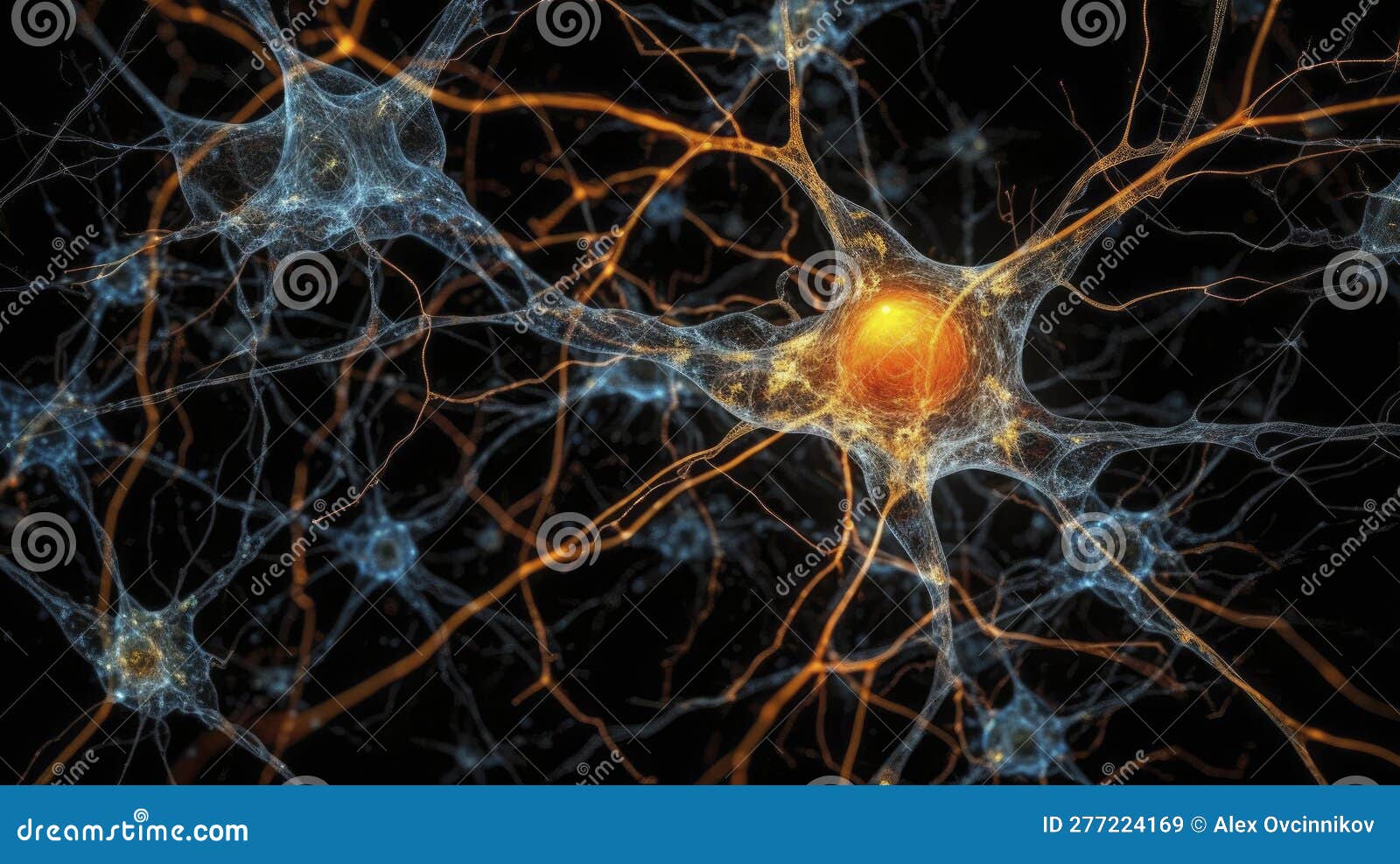 Neuronal Network Abstract Background for Web and Print. Stock ...