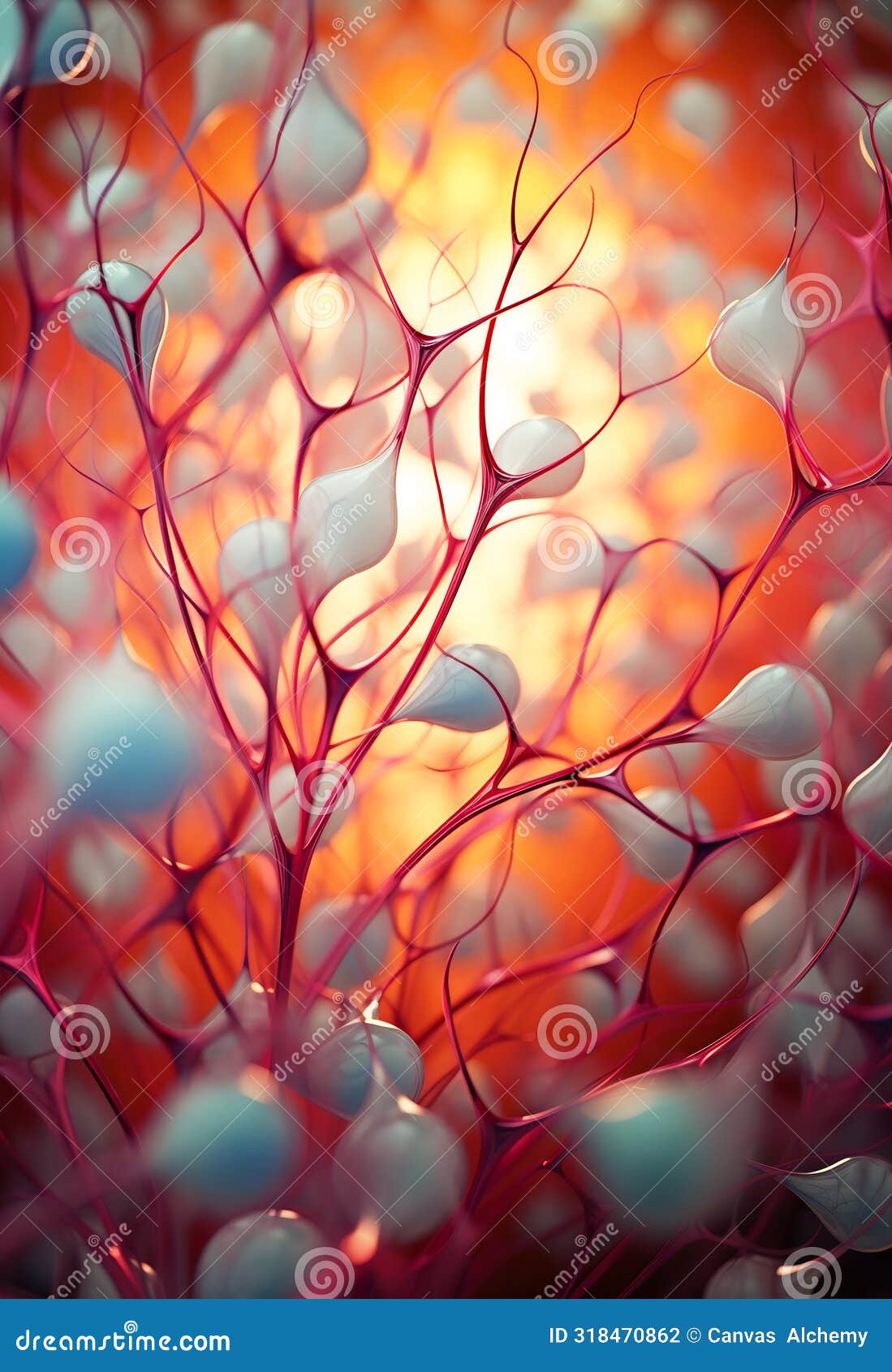 Neuronal Network Close-Up stock illustration. Illustration of neurology ...
