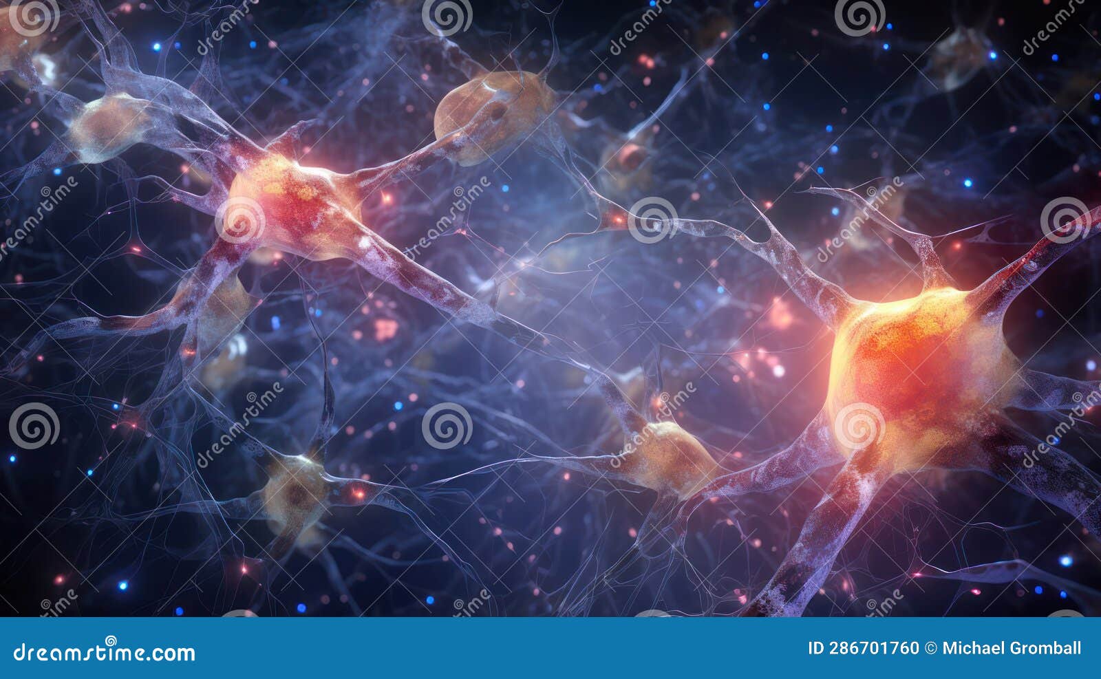 Neuronal Network Created with Generative AI Stock Illustration ...