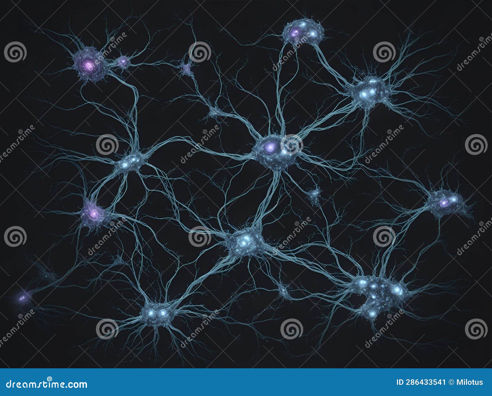 Neuronal Network with Electrical Activity of Neuron Cells Generative AI ...