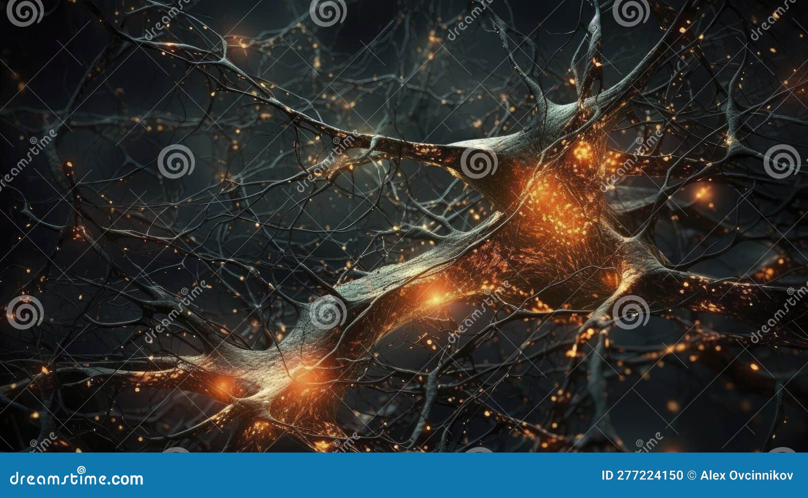 Neuronal Network: A Futuristic Vision Of Technology. Stock Photo ...