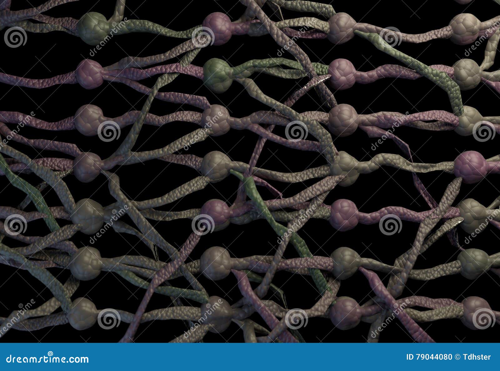 Neuronal Network. Neuron Net. 3D Illustration. Stock Illustration ...