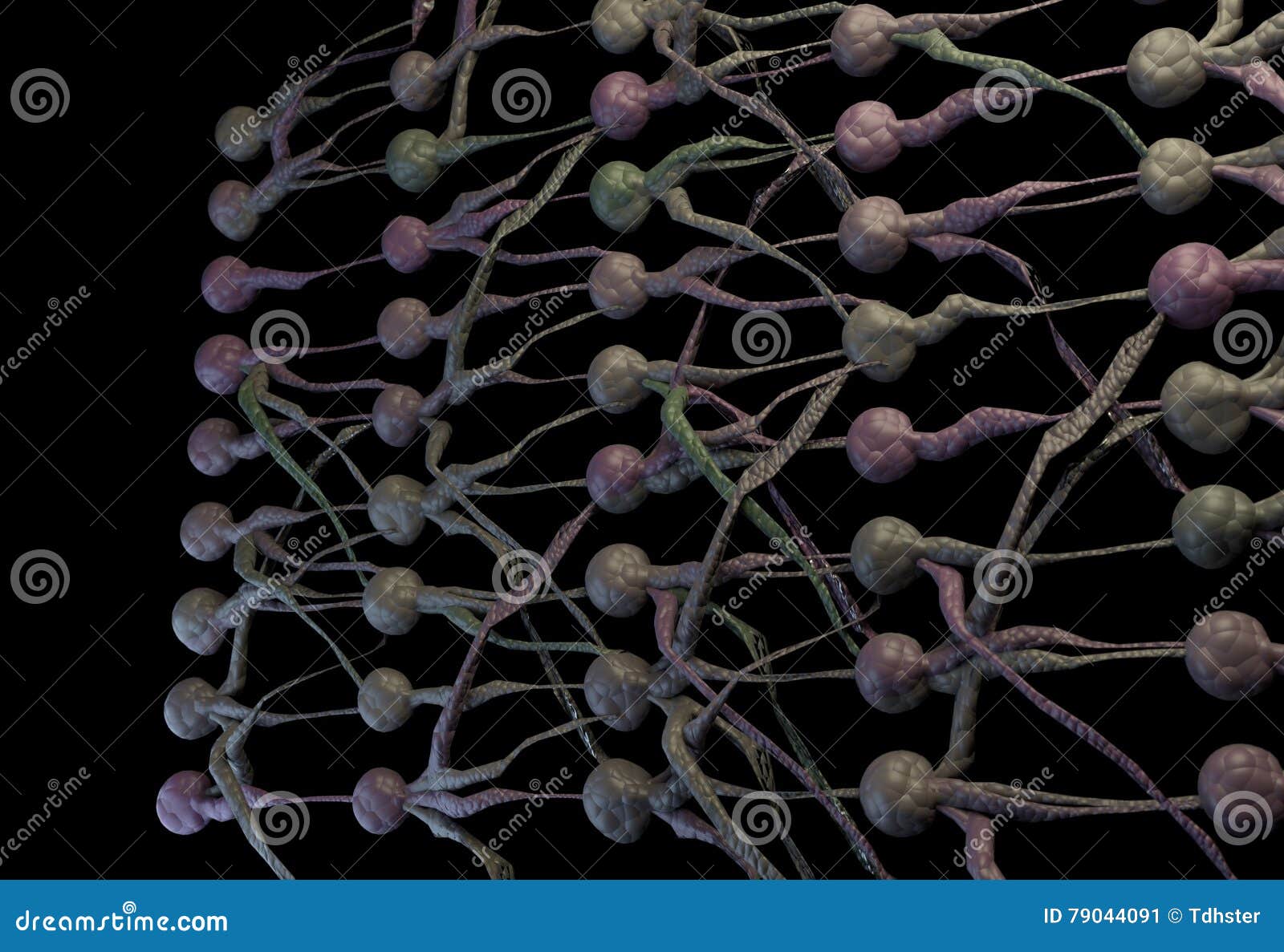 Neuronal Network. Neuron Net. 3D Illustration. Stock Illustration ...