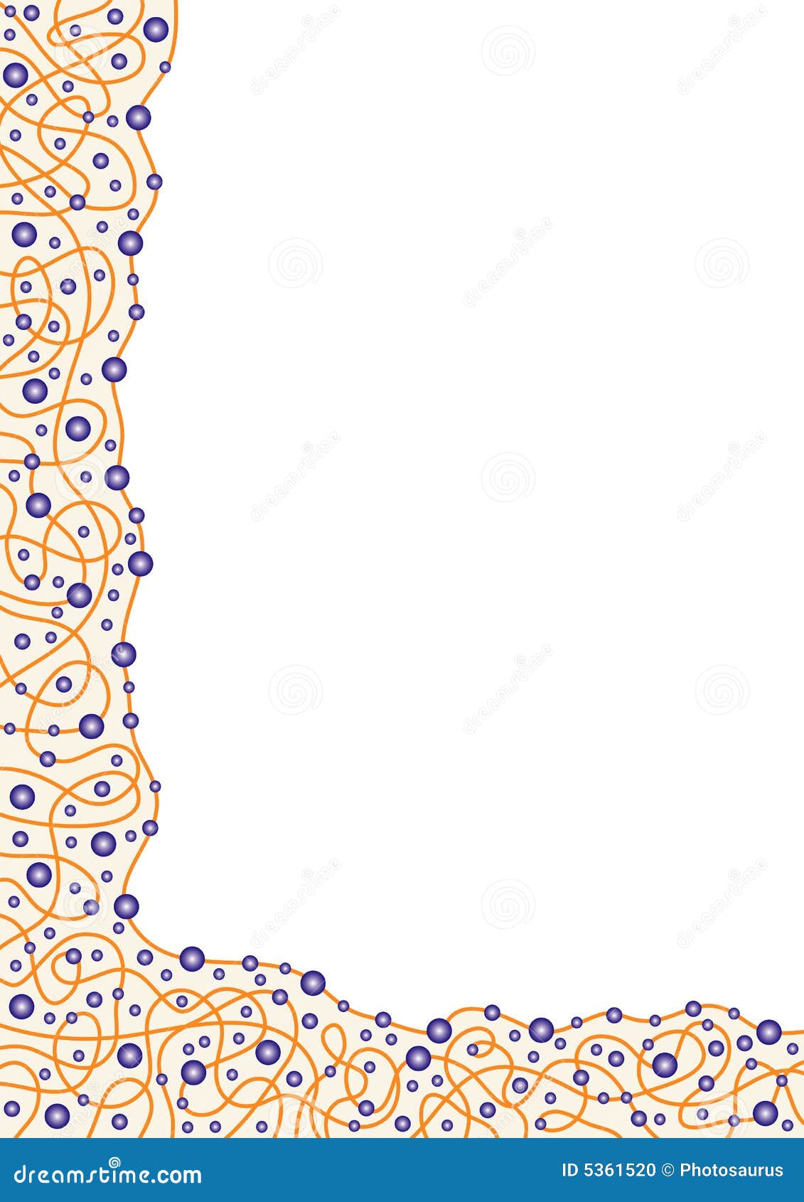 Neuronal Pattern Border Vector Illustration | CartoonDealer.com #5361520
