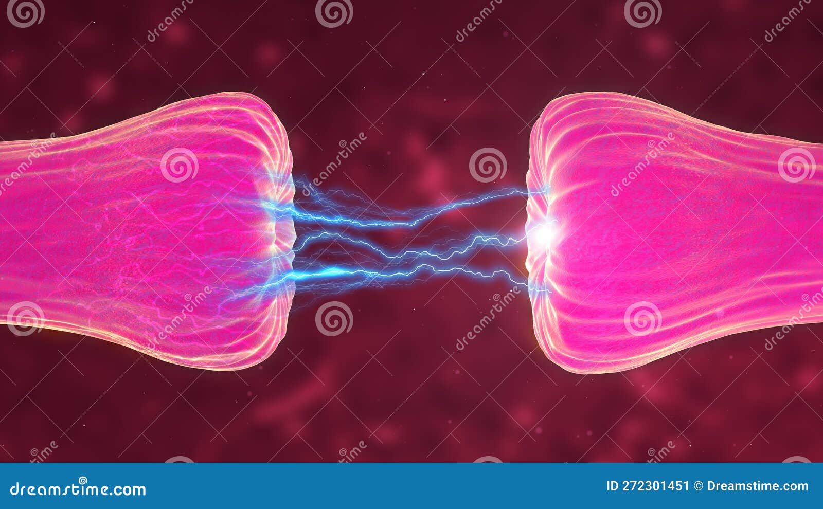 Neuronal and Synapse Activity Animation Showing Chemical Messengers or ...