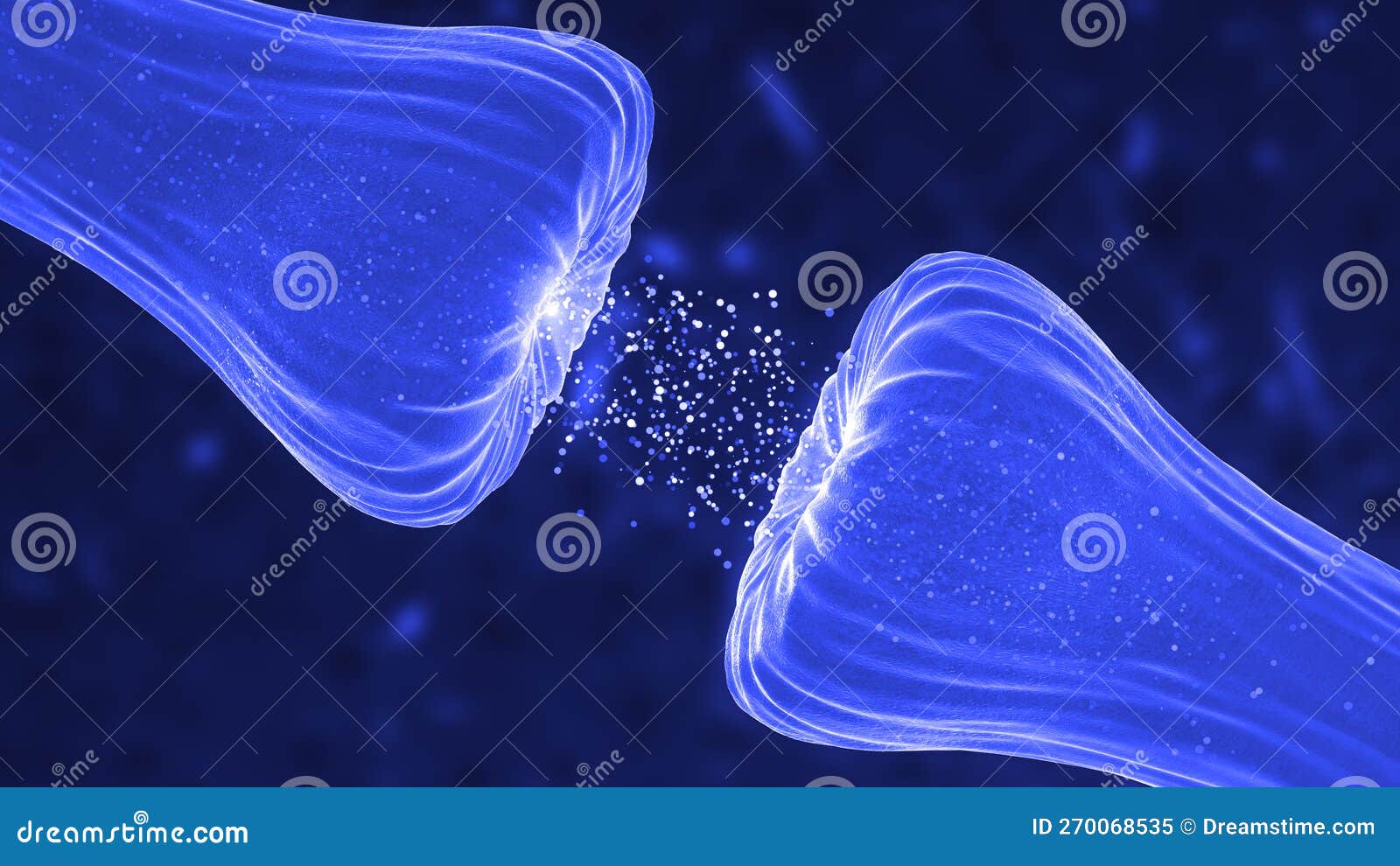 Neuronal and Synapse Activity Stock Illustration - Illustration of ...