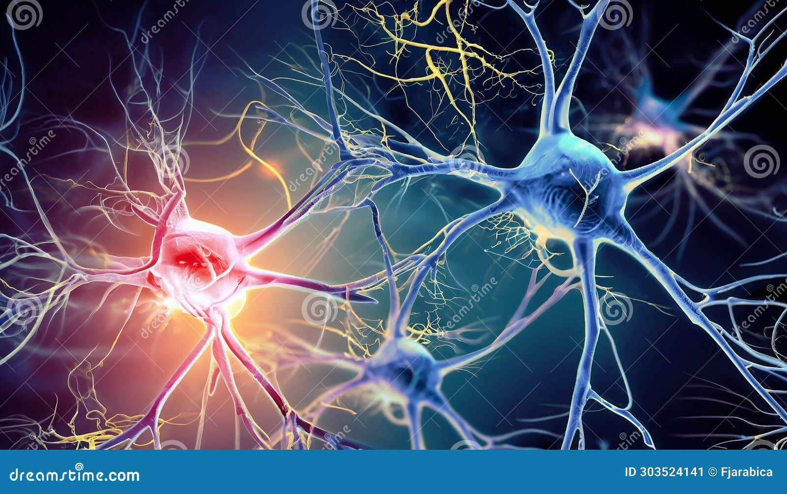 Neuronal And Synapse Activity 3d Render. Active Neuron, Neuroactivity ... Neuronal And Synapse Activity 3d Render. Active Neuron, Neuroactivity ...