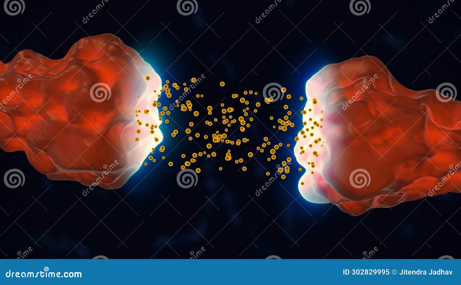 Neuronal and Synaptic Activity Medical Animation Stock Illustration ...