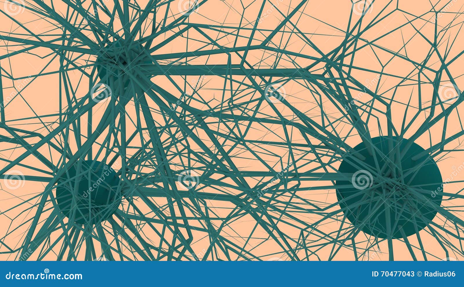 Neuronales Netz 3D übertrug Abbildung Stock Abbildung - Illustration ...