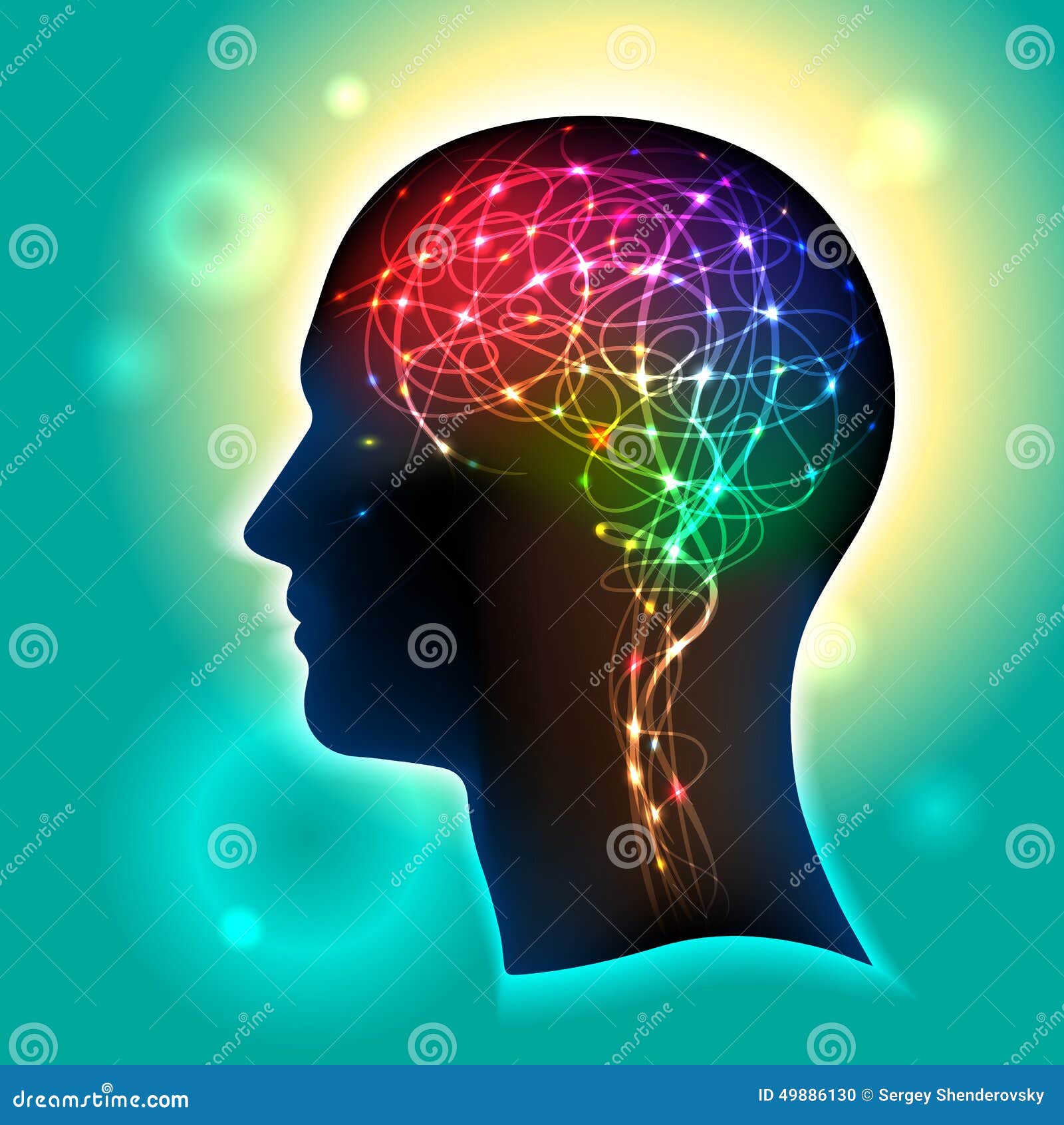 Neuronas en el cerebro ilustración del vector. Ilustración de salud ...