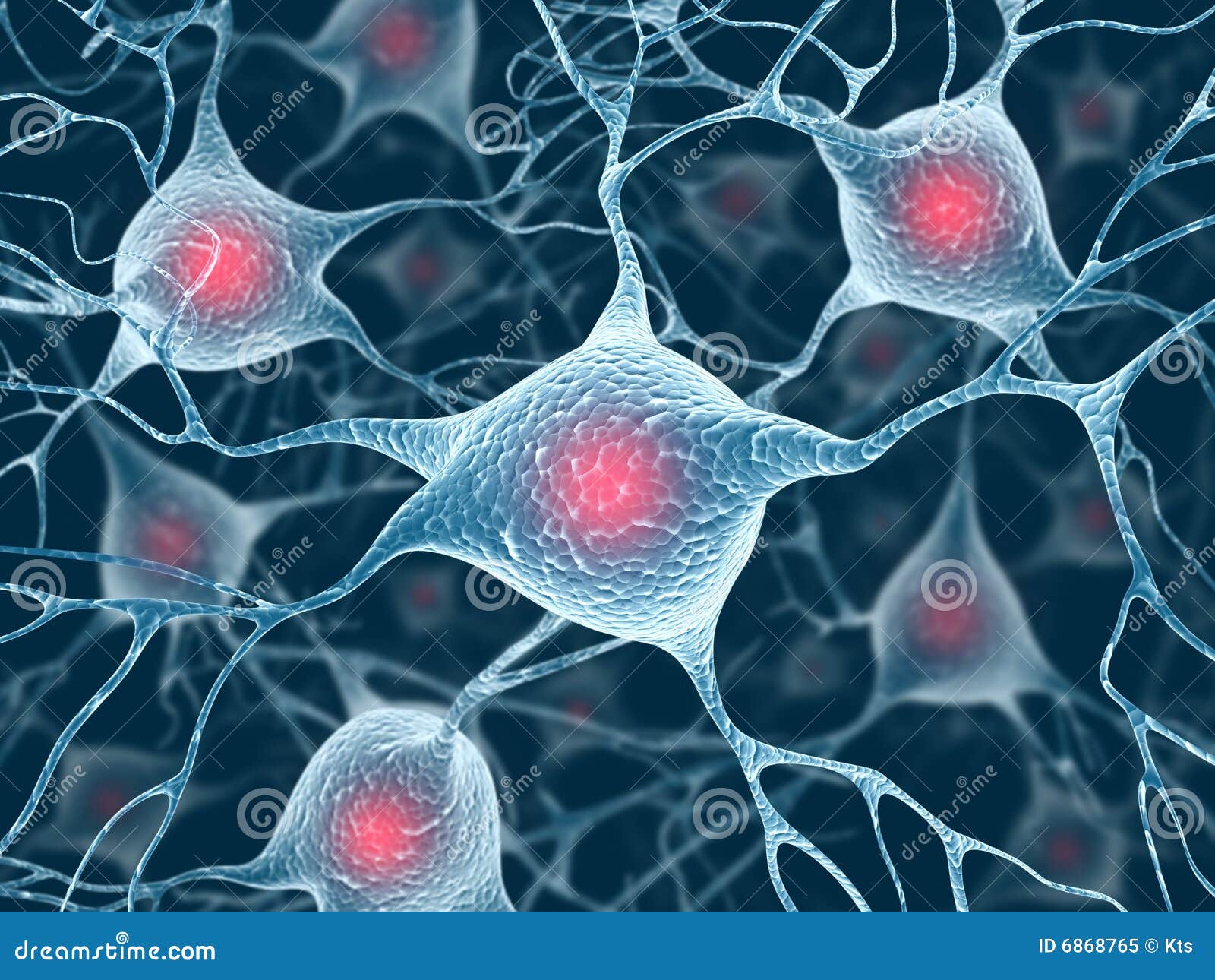 Neuronen en Kern stock illustratie. Illustration of micro - 6868765