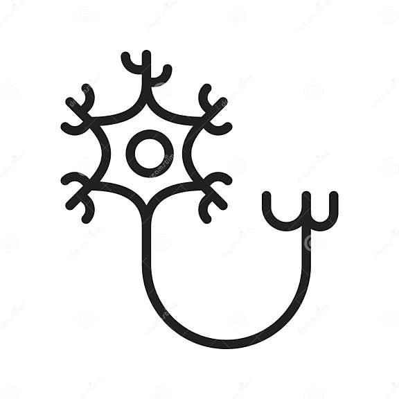Neuron Icon Image. stock vector. Illustration of symbol - 281193752