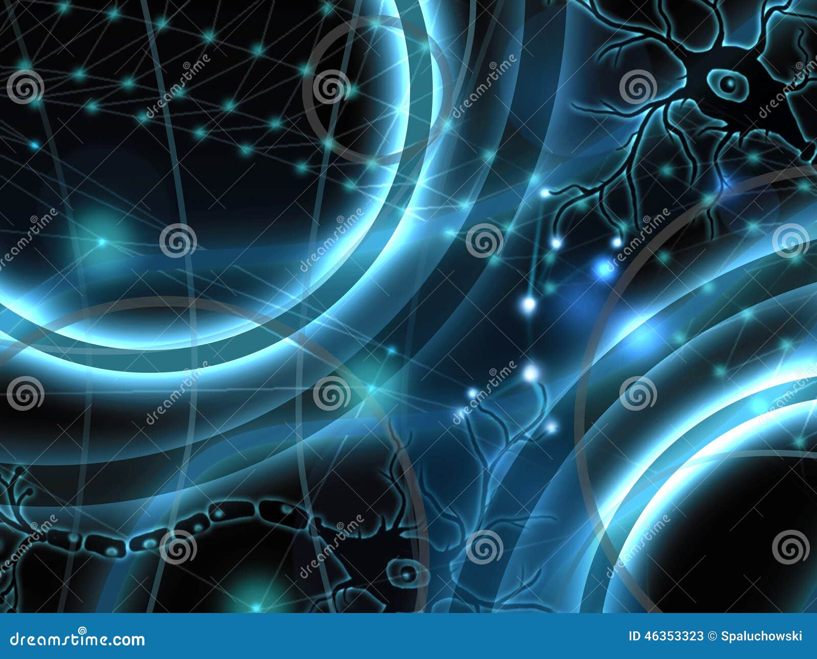 Neurons Abstract Background Stock Illustration - Illustration of ...